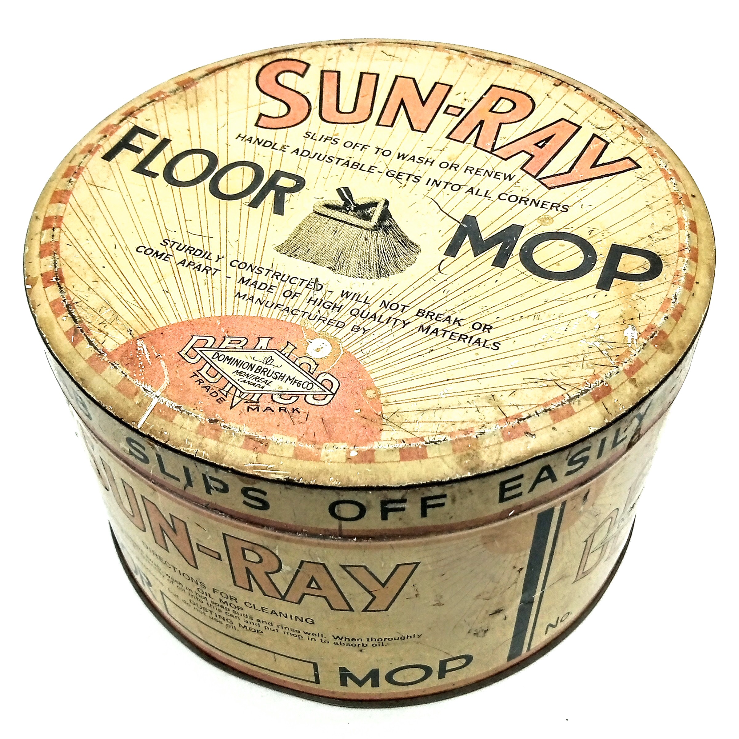 Sun Ray Floor Mop Tin - Parry's Vintage