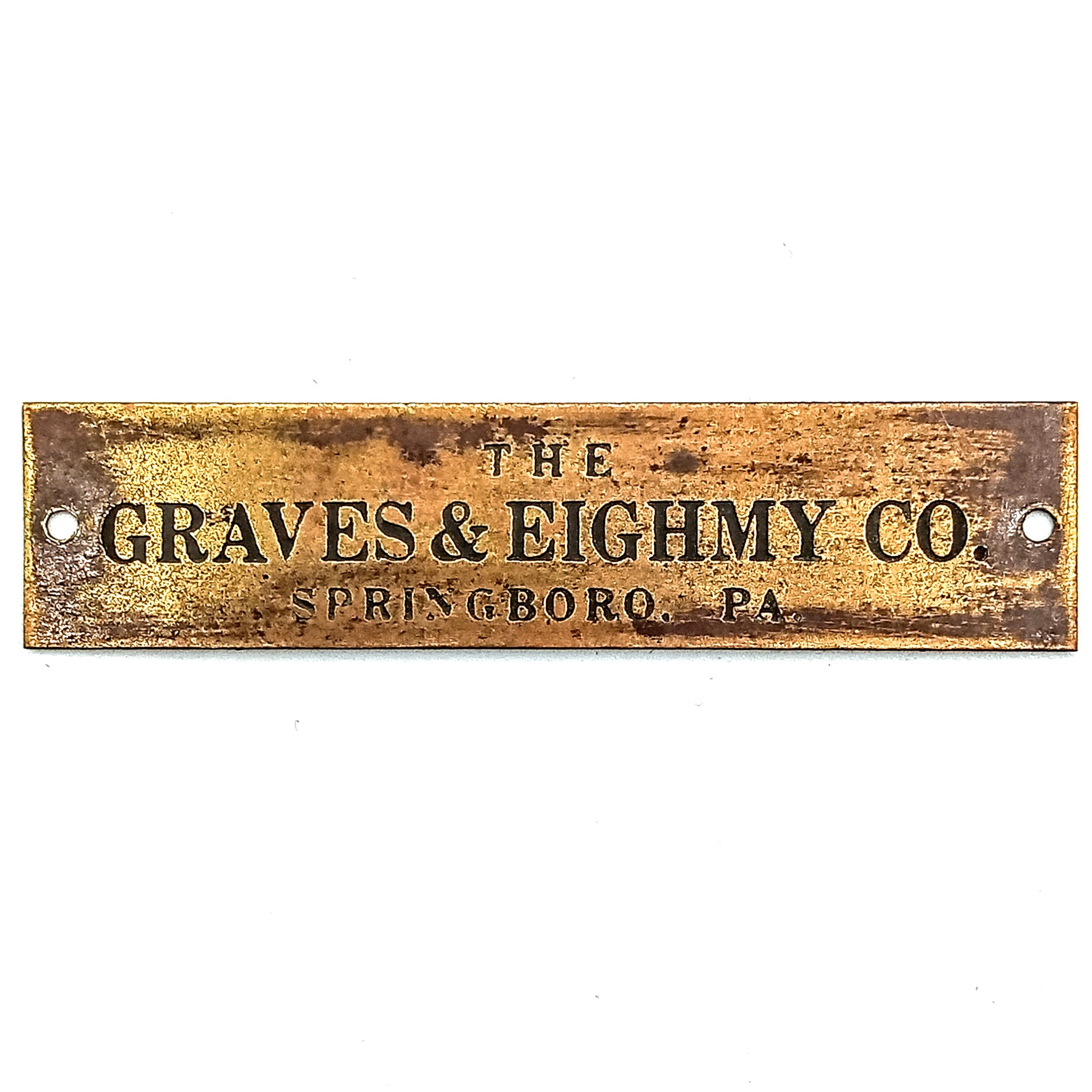 The Graves and Eighmy Co. Buggy Tag - Parry's Vintage
