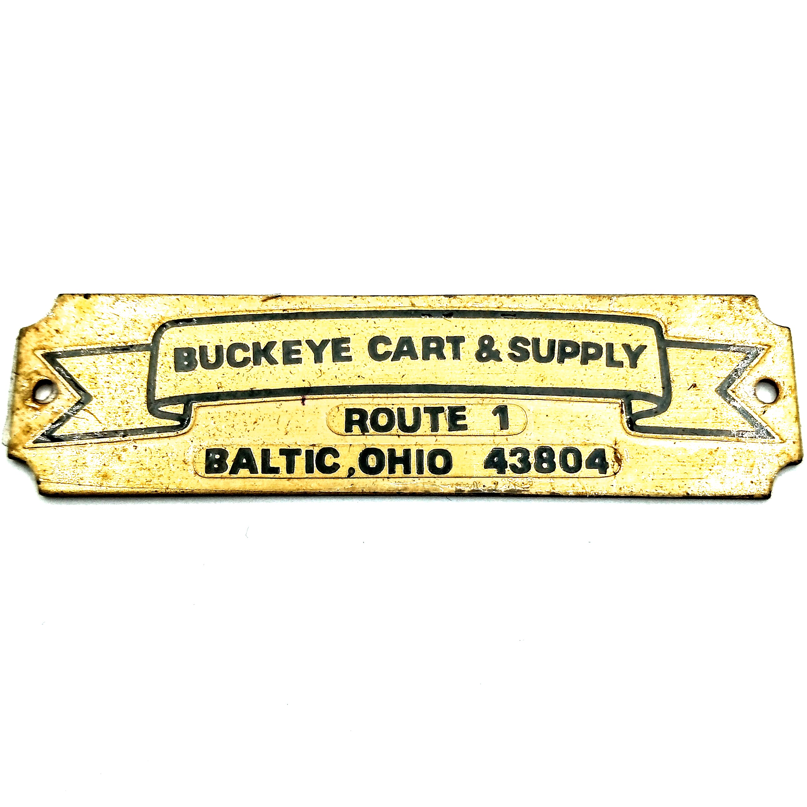 Buckeye Cart & Supply Buggy Tag - Parry's Vintage
