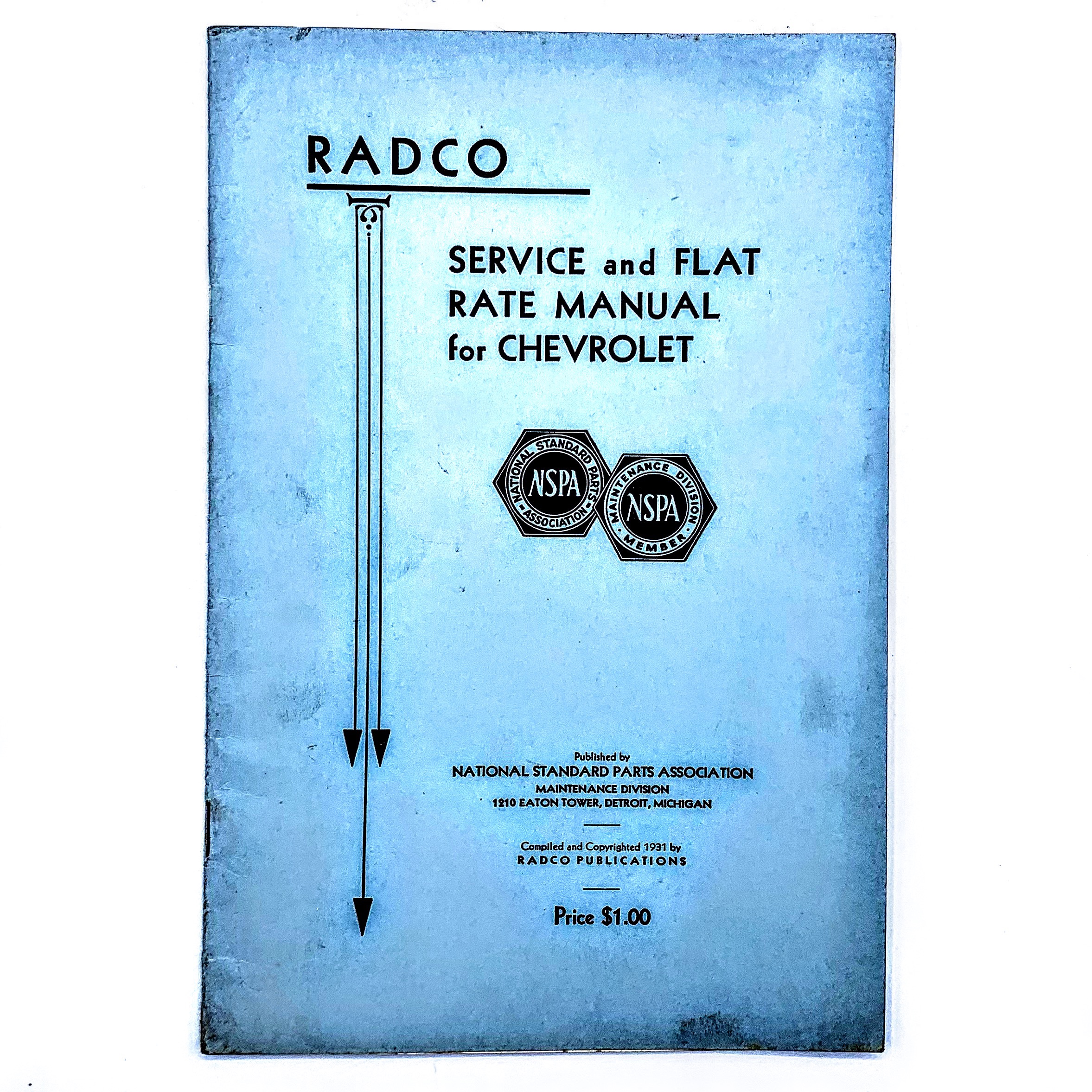 1931 RADCO Service and Flat Rate Manual- Chevrolet - Parry's Vintage