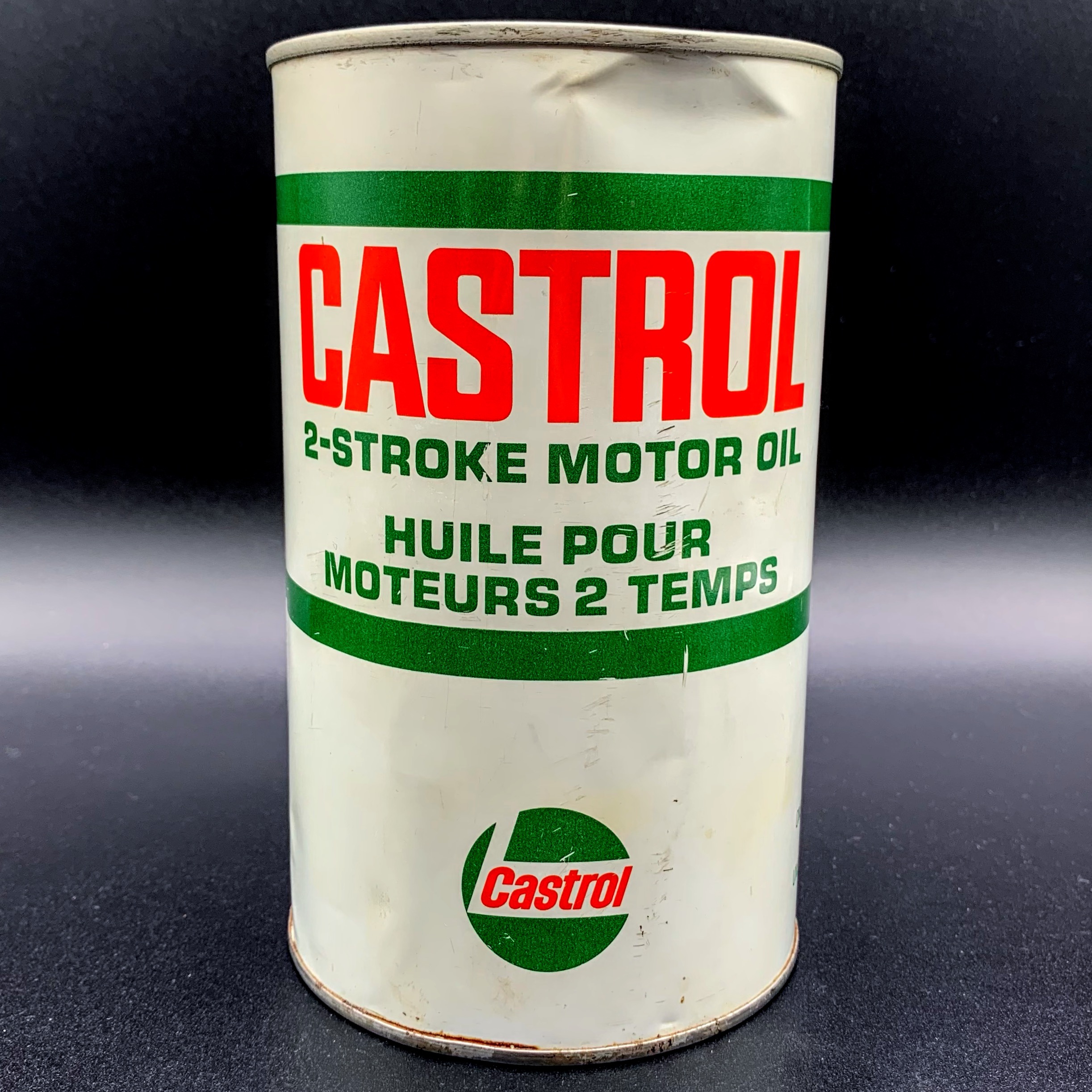 Castrol 2-Stroke Motor Oil Quart Can - Parry's Vintage