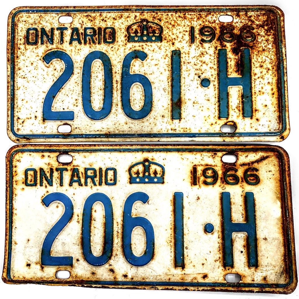 Pair of 1966 Ontario License Plates - Parry's Vintage