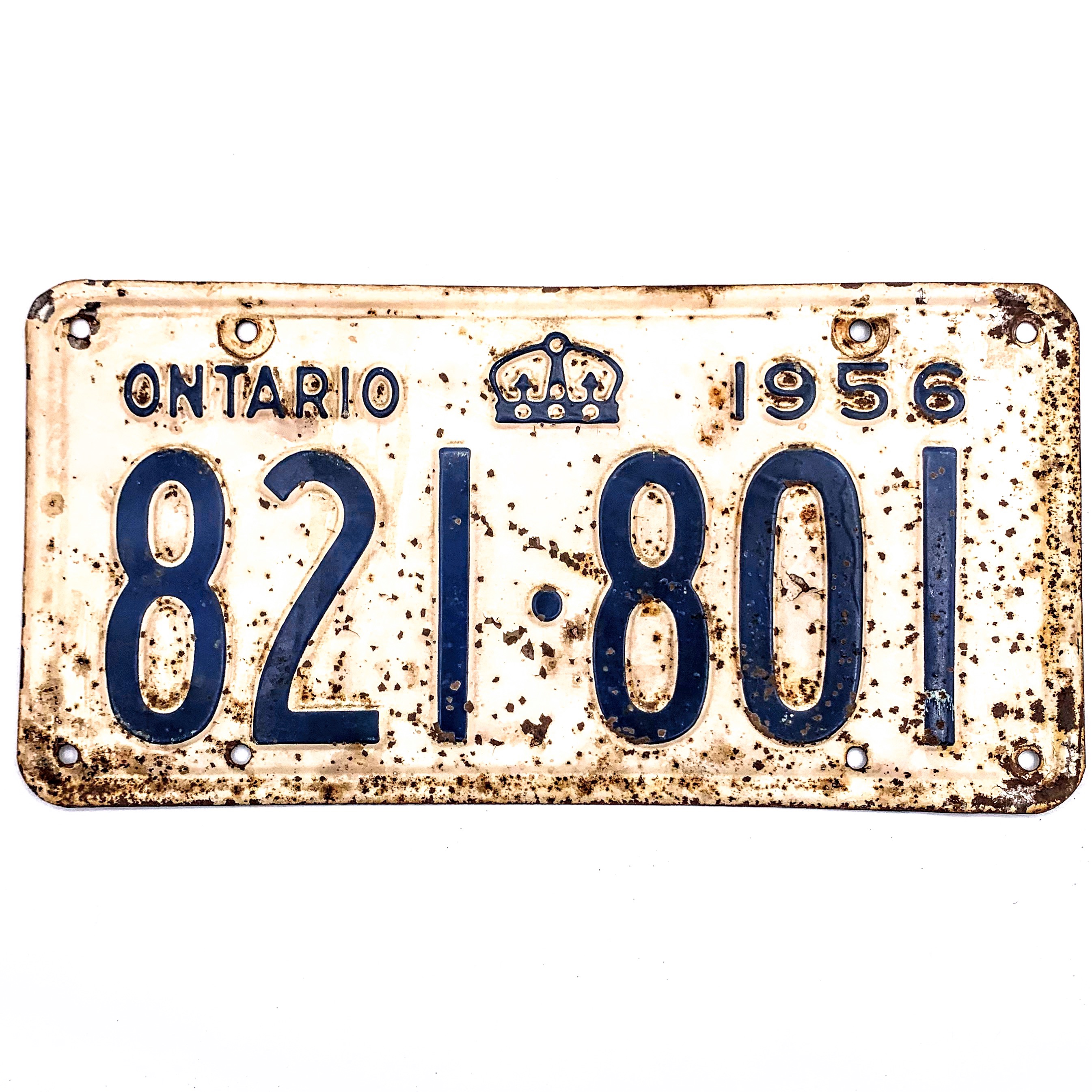 1956 Ontario License Plate - Parry's Vintage