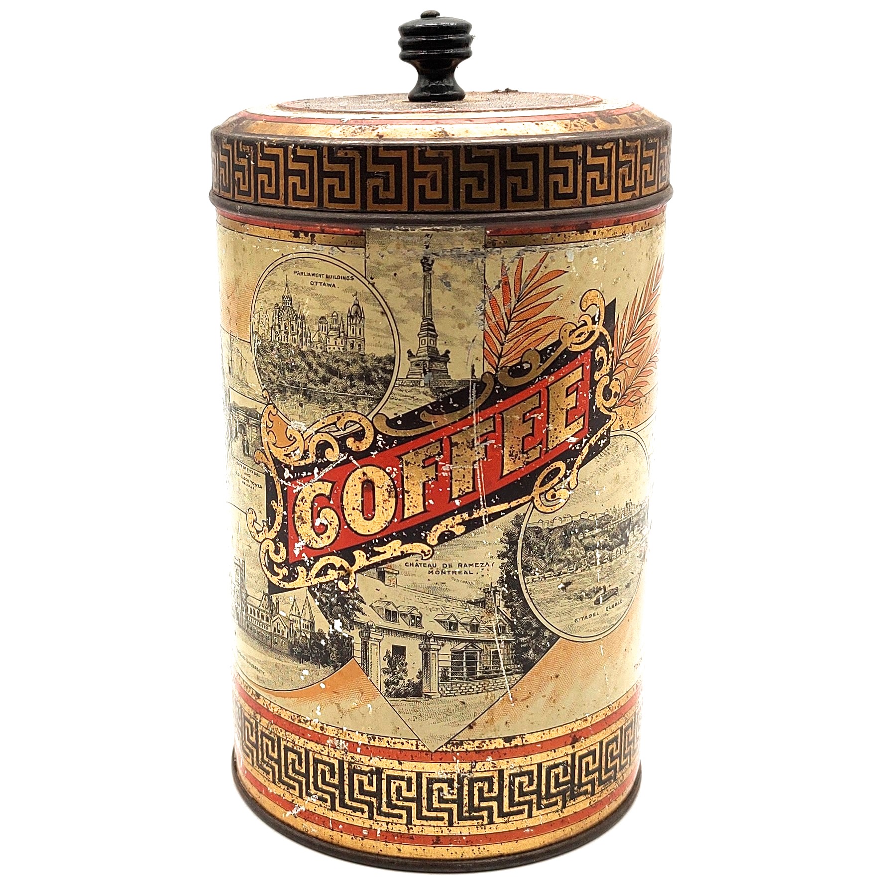 Wood's Canadian Souvenir Coffee Can - Parry's Vintage