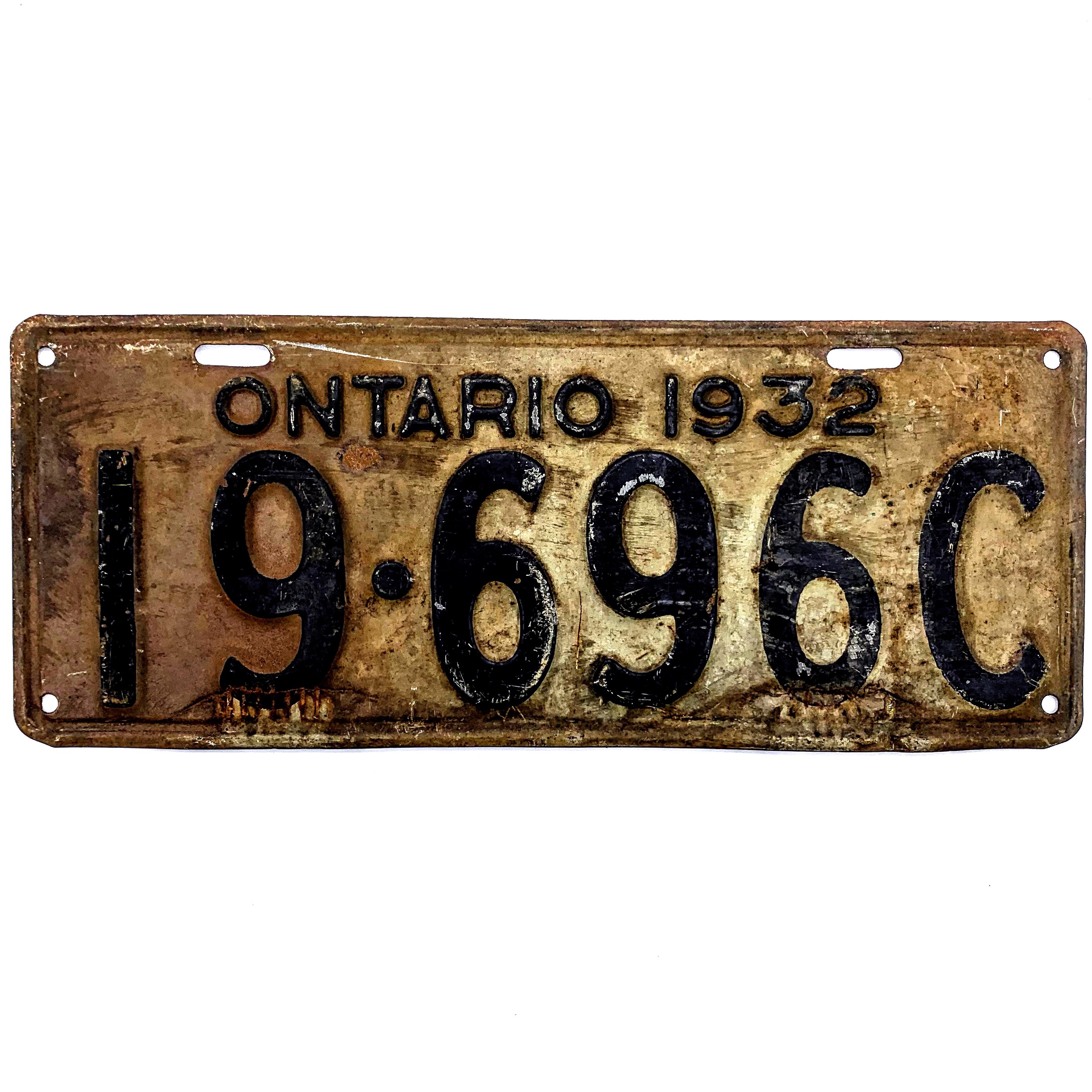 Ontario 1932 License Plate - Parry's Vintage