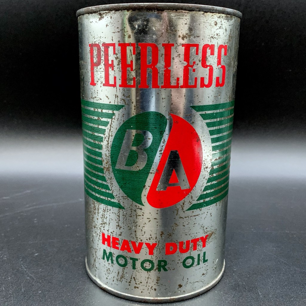B/A Peerless Heavy Duty Motor Oil Quart Can - Parry's Vintage
