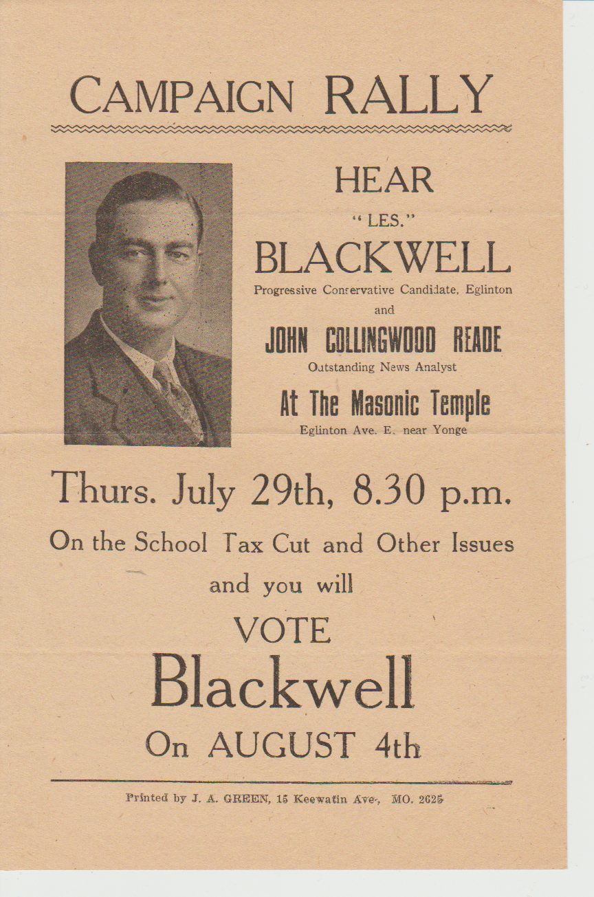 Les Blackwell Campaign Rally Poster - Parry's Vintage