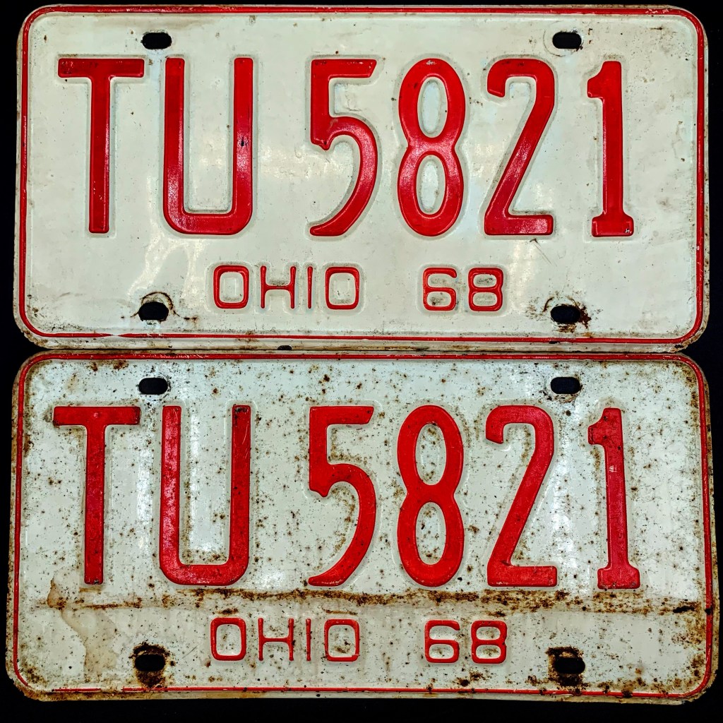 Pair of 1968 Ohio License Plates - Parry's Vintage