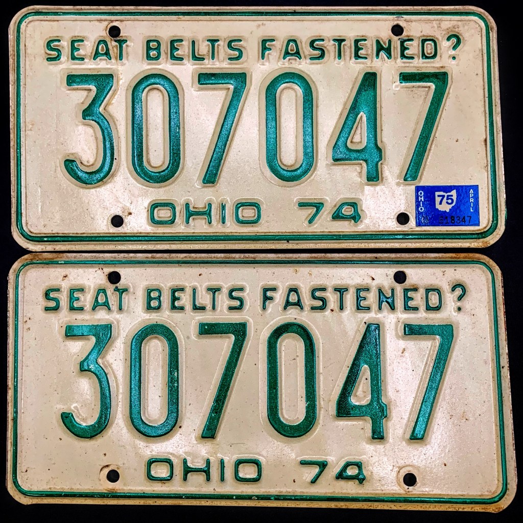 Pair of 1974 Ohio License Plates - Parry's Vintage