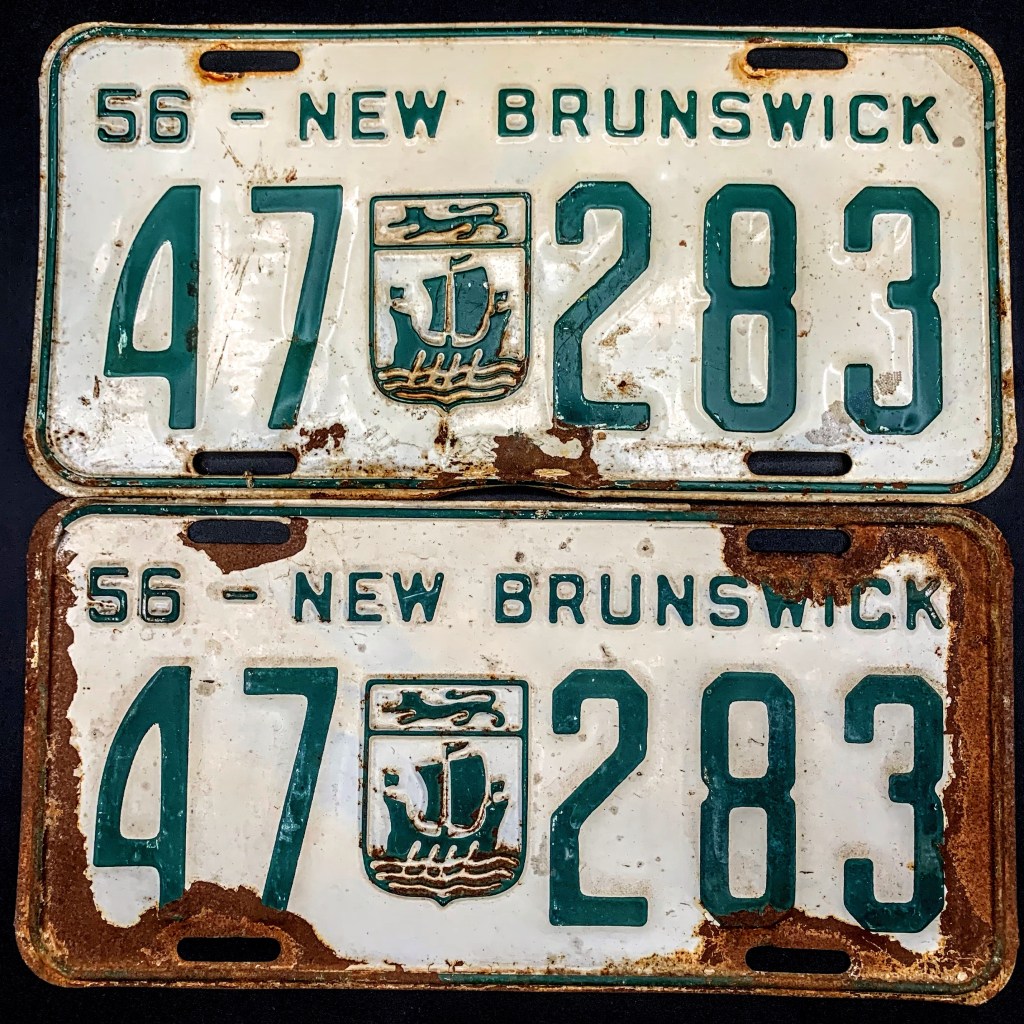 Pair of 1956 New Brunswick License Plates - Parry's Vintage