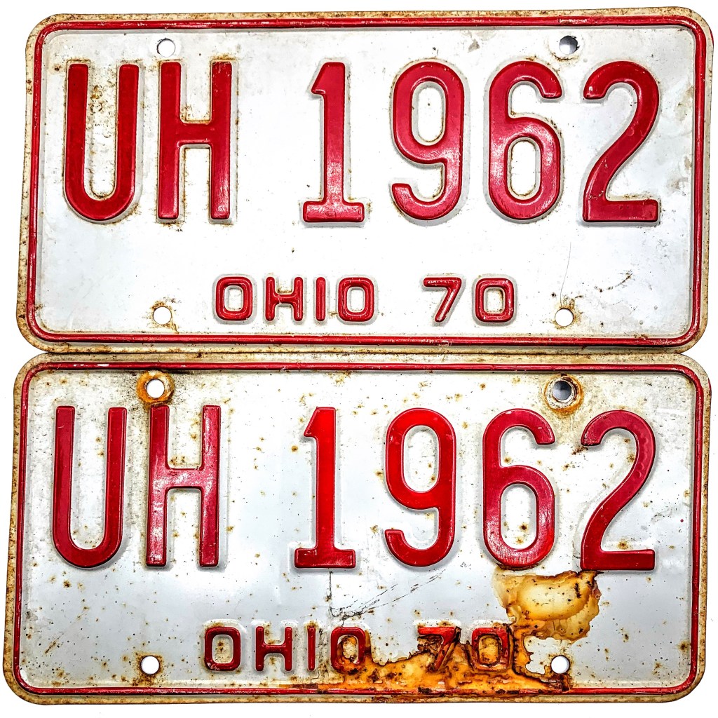 Pair of 1970 Ohio License Plates - Parry's Vintage