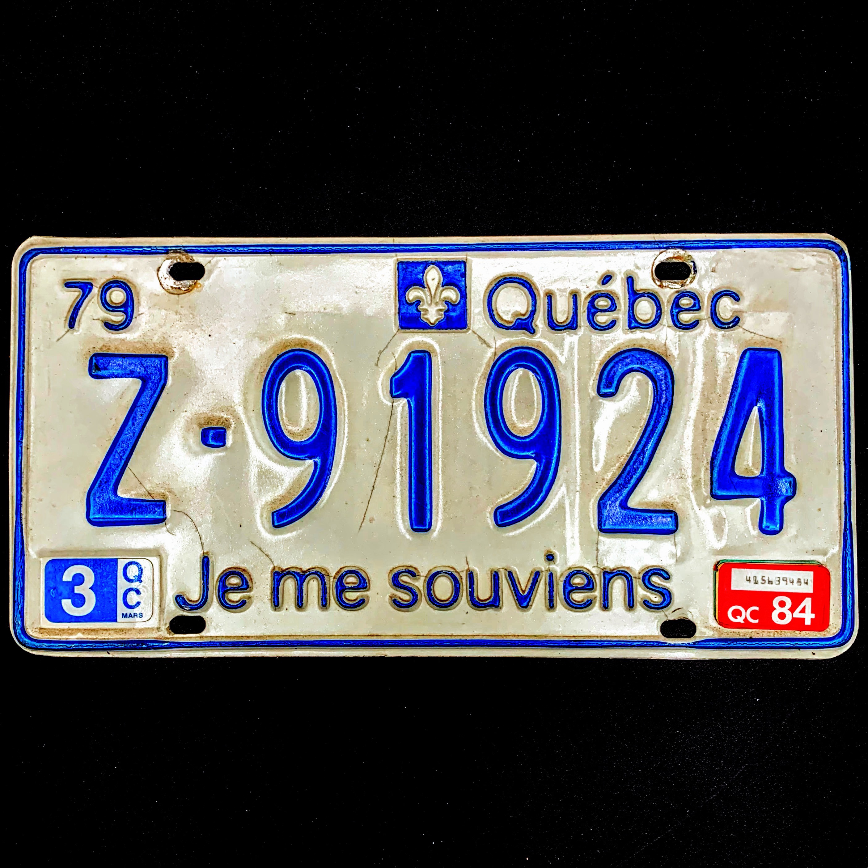 1979 Quebec License Plate - Parry's Vintage