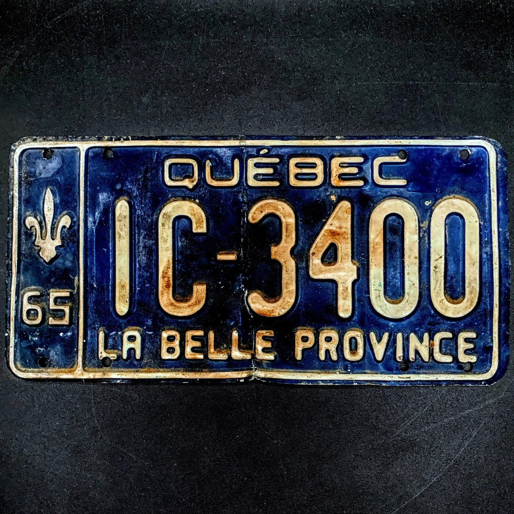 1965 Quebec License Plate - Parry's Vintage
