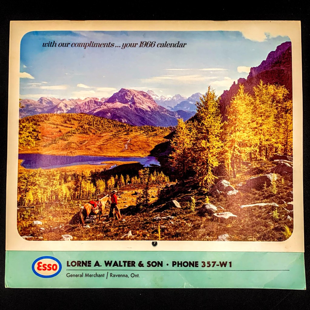 1966 Esso Calendar - Ravenna ON - Parry's Vintage