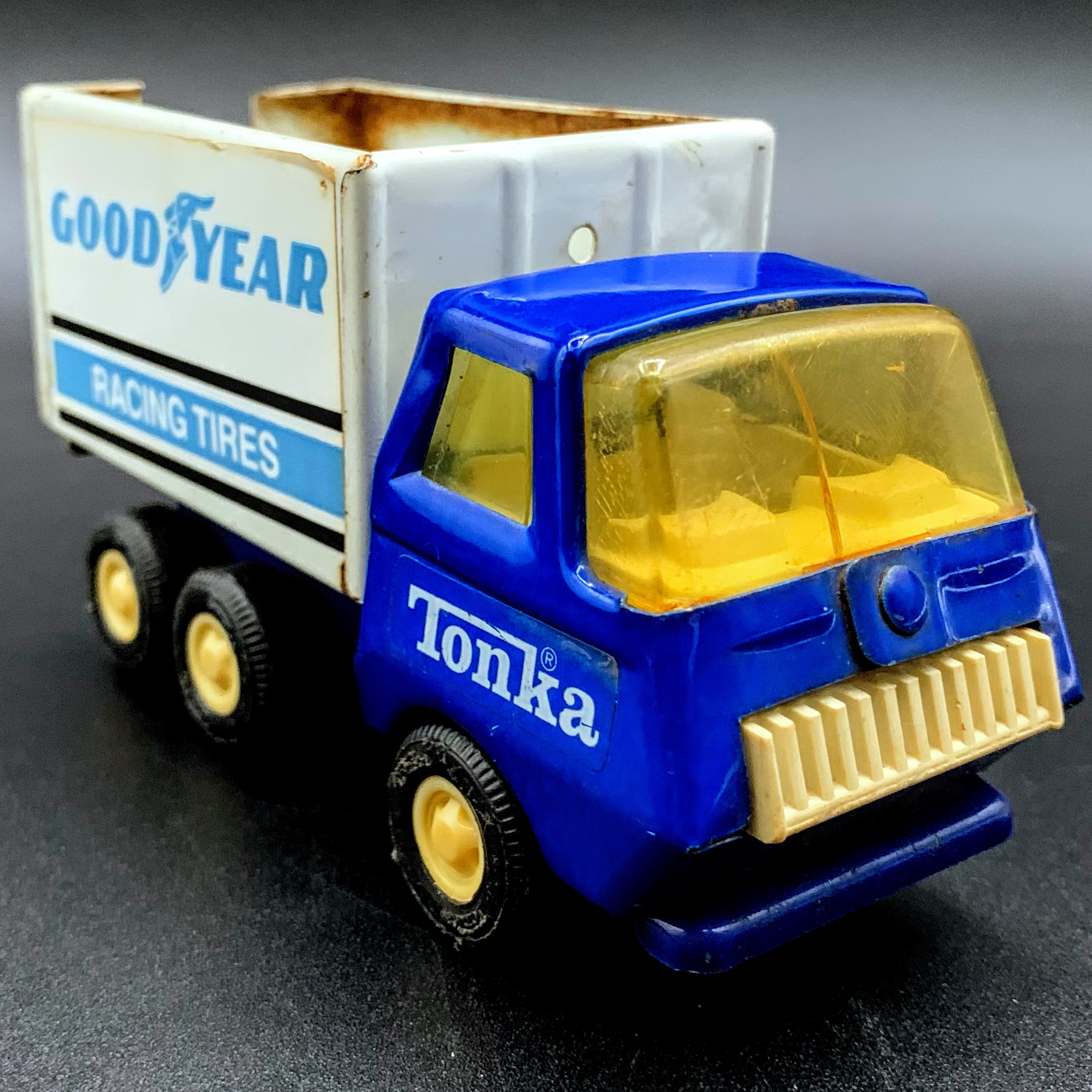 Tonka Pressed Steel Goodyear Racing Tires Truck - Parry's Vintage