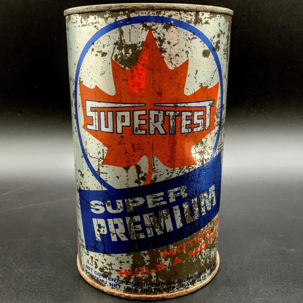 Supertest Super Premium Motor Oil Quart Can - Parry's Vintage