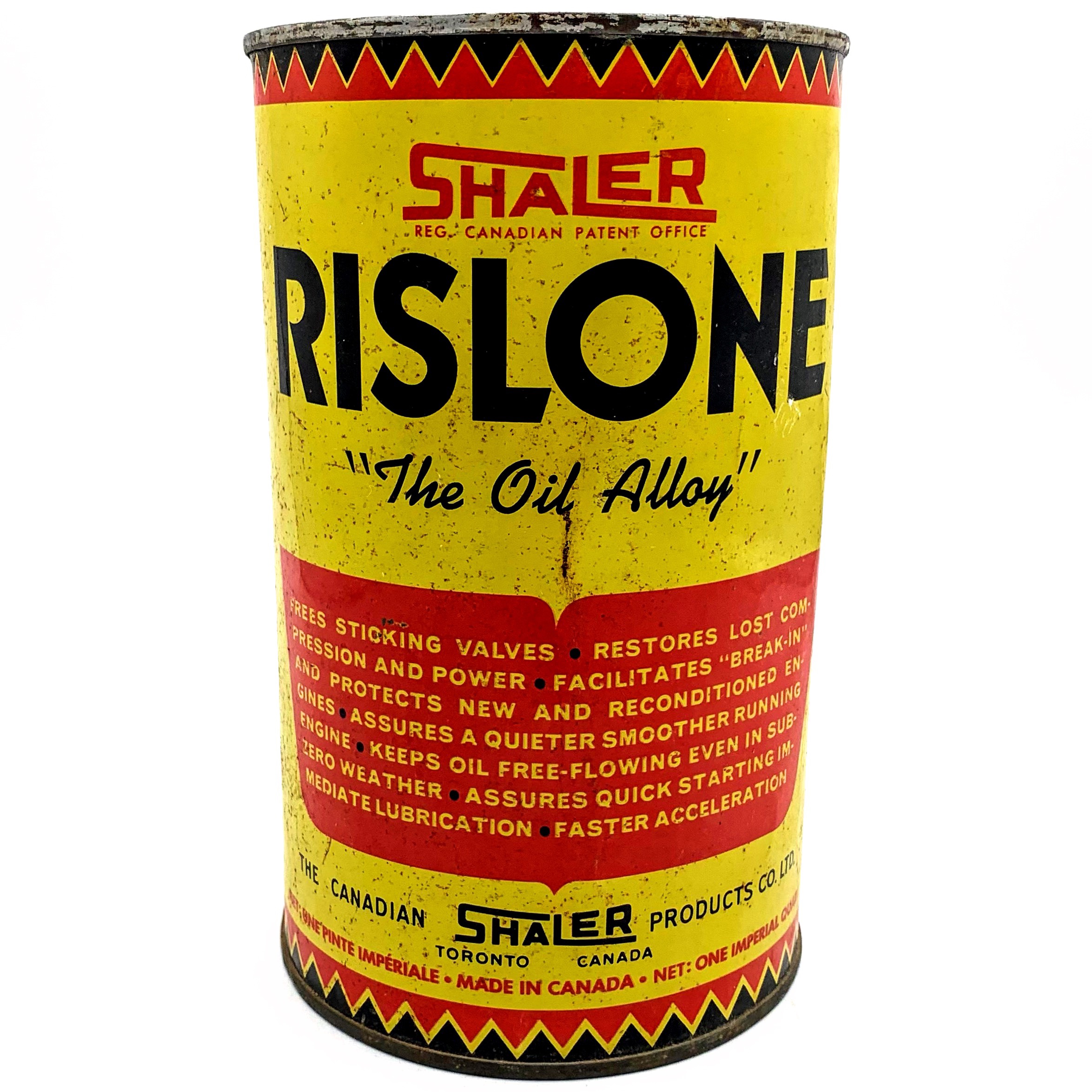 Shaler Rislone Motor Oil Quart Can - Parry's Vintage