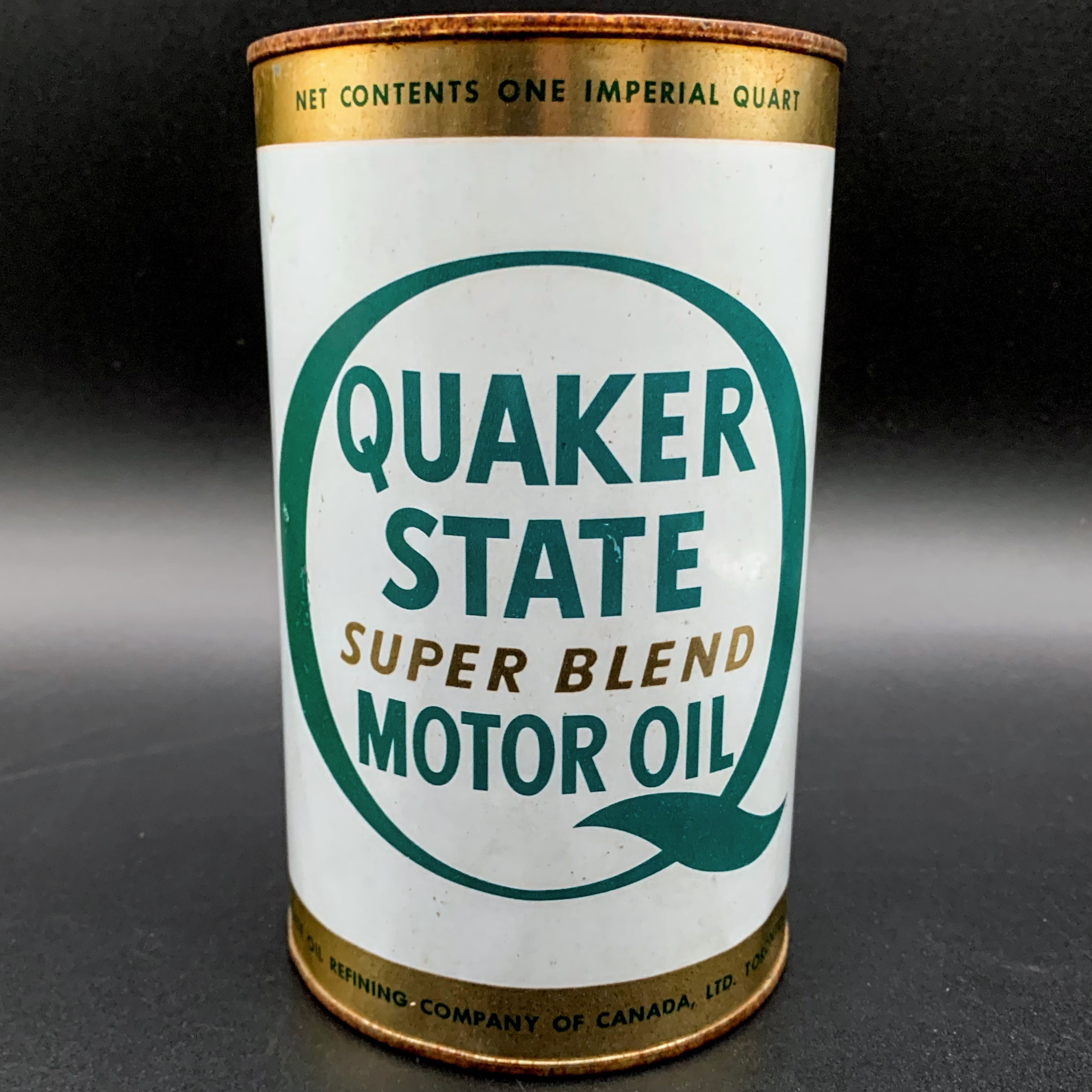 Quaker State Super Blend Motor Oil Quart Can - Parry's Vintage