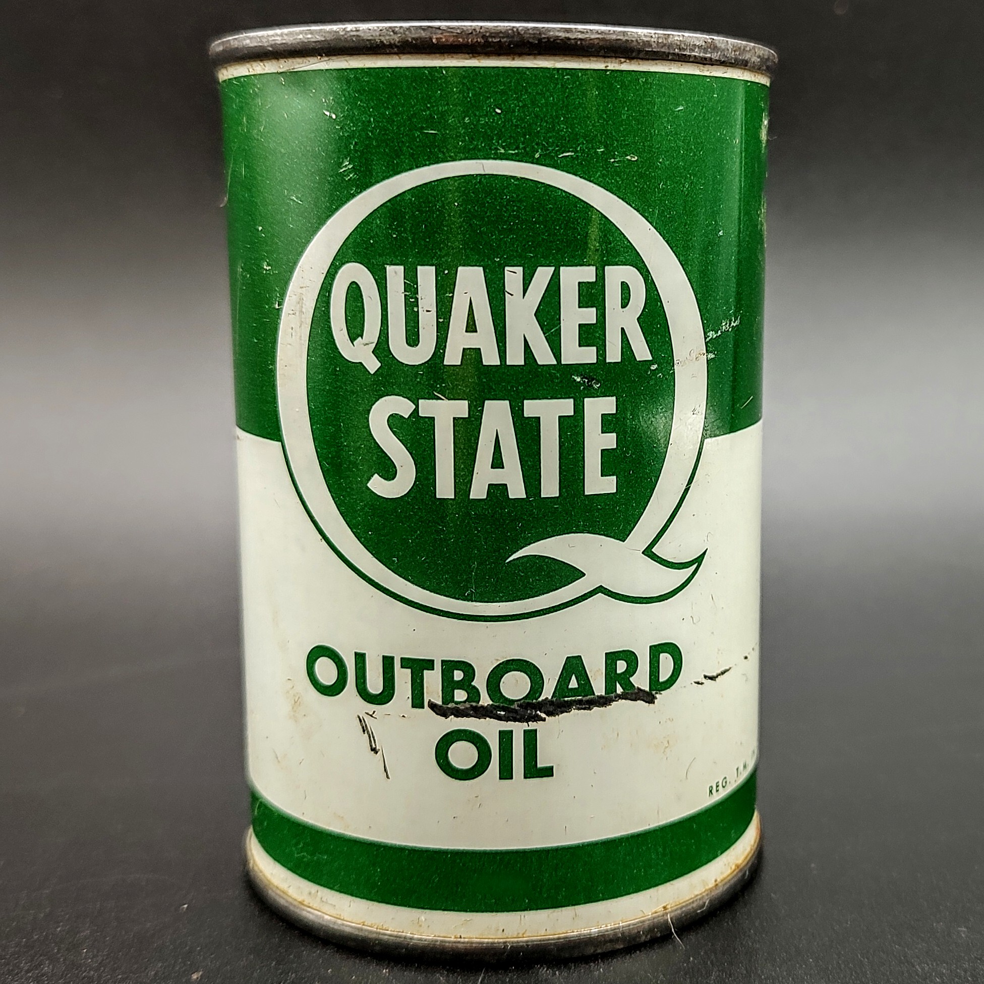 Quaker State 10oz Outboard Oil Can - Parry's Vintage