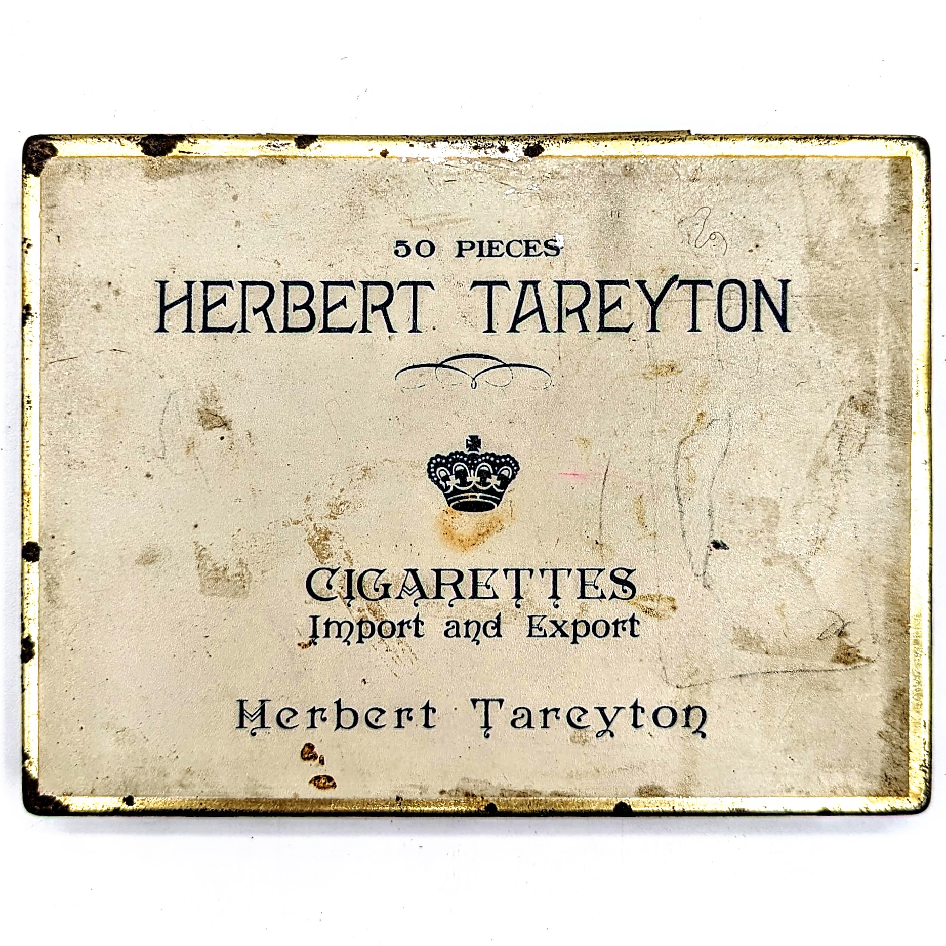 Herbert Tareyton Flat Fifties Cigarette Tin - Parry's Vintage