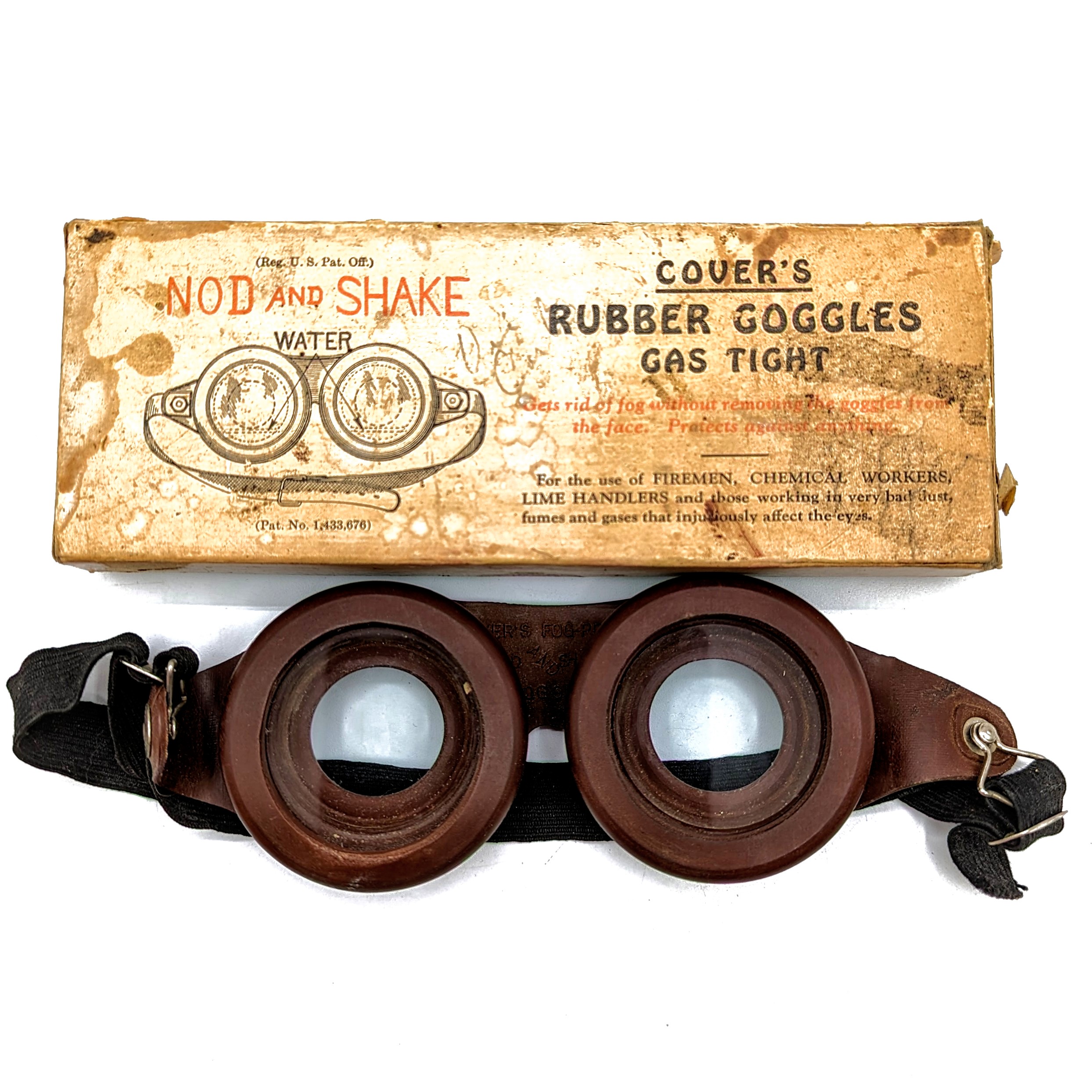 Cover's Nod and Shake Rubber Goggles - Parry's Vintage