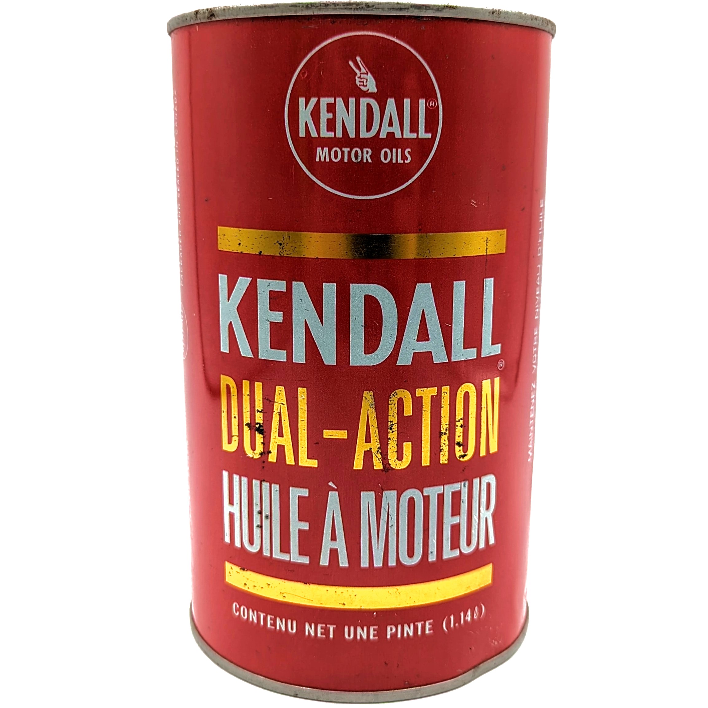Kendall Dual-Action Motor Oil Quart Can - Parry's Vintage