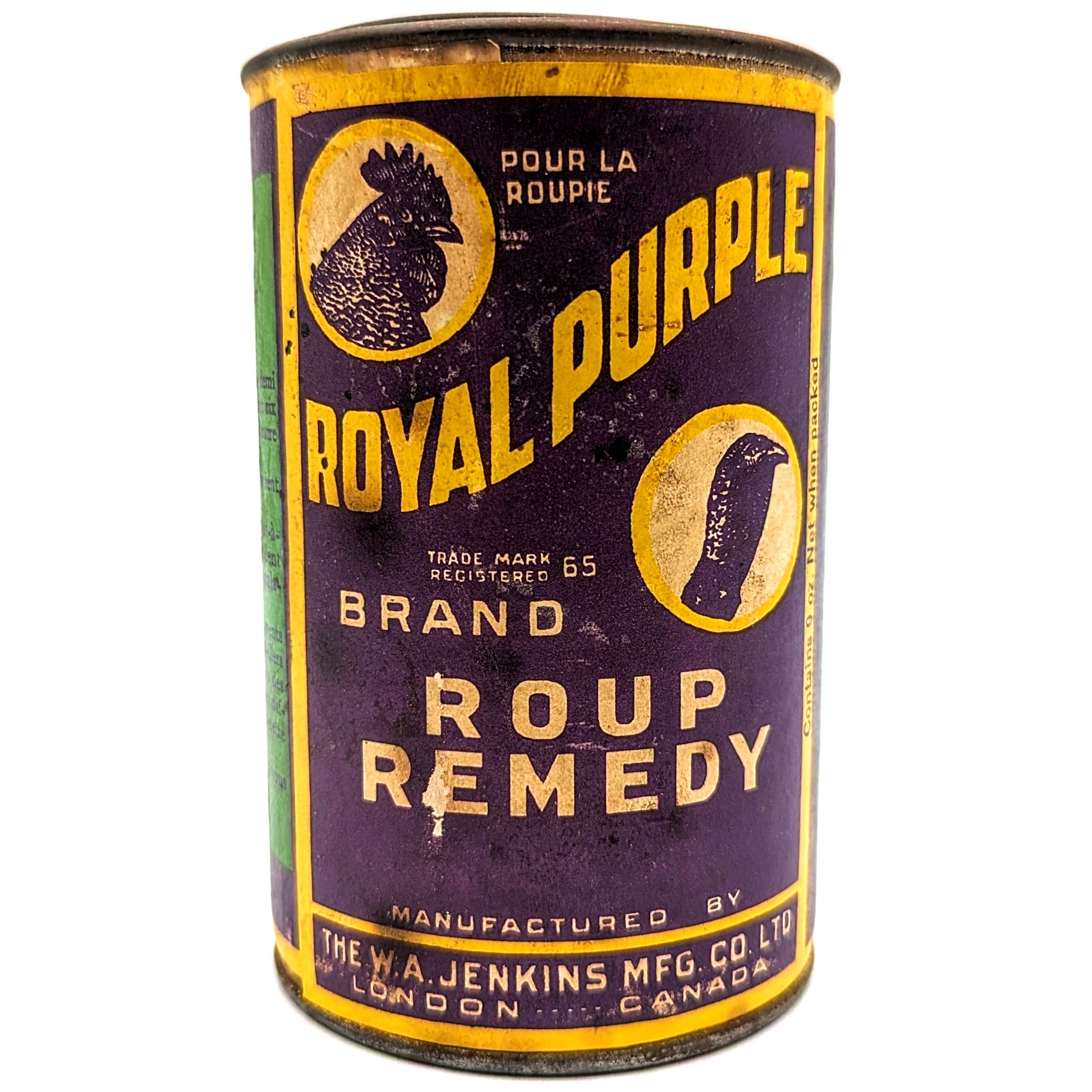 Royal Purple Brand Roup Remedy Can - Parry's Vintage