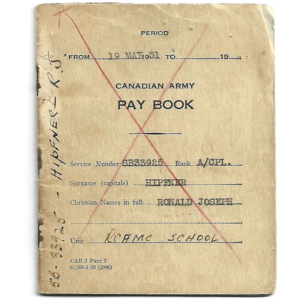 1951 Canadian Army Pay Book - Parry's Vintage