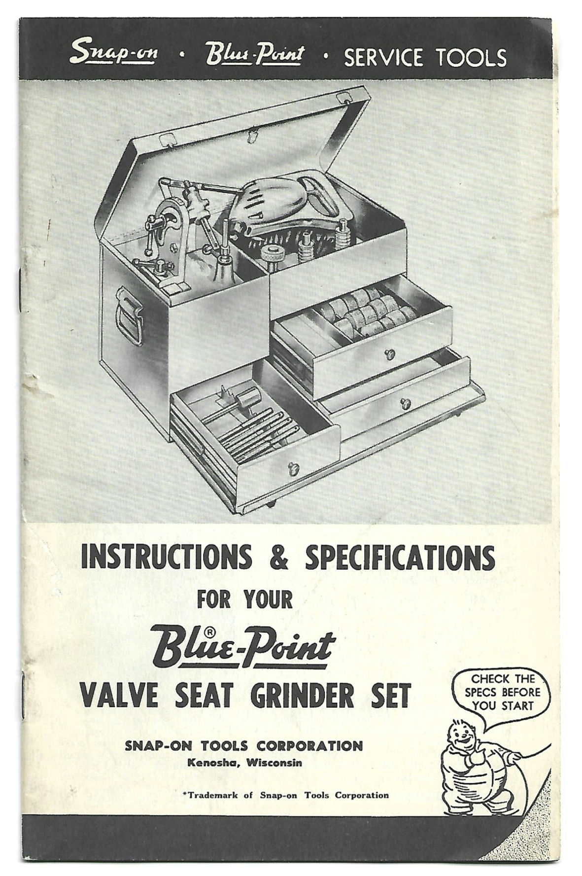 Snap-On Grinder Set Instruction & Specifications - Parry's Vintage
