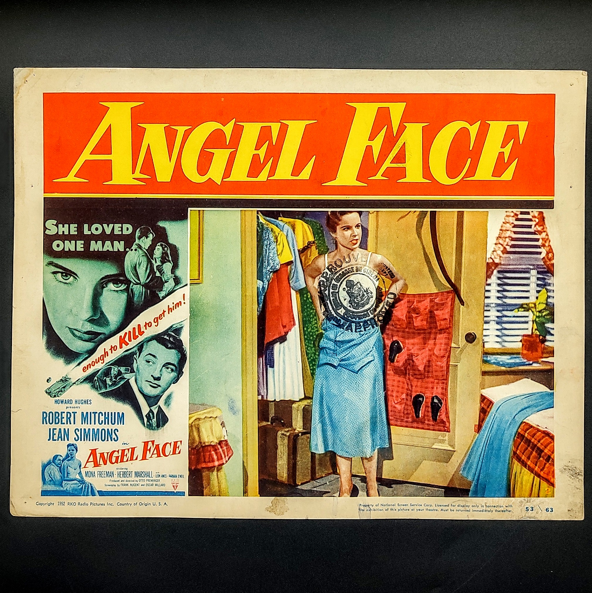 Angel Face 1952 Lobby Card - Parry's Vintage