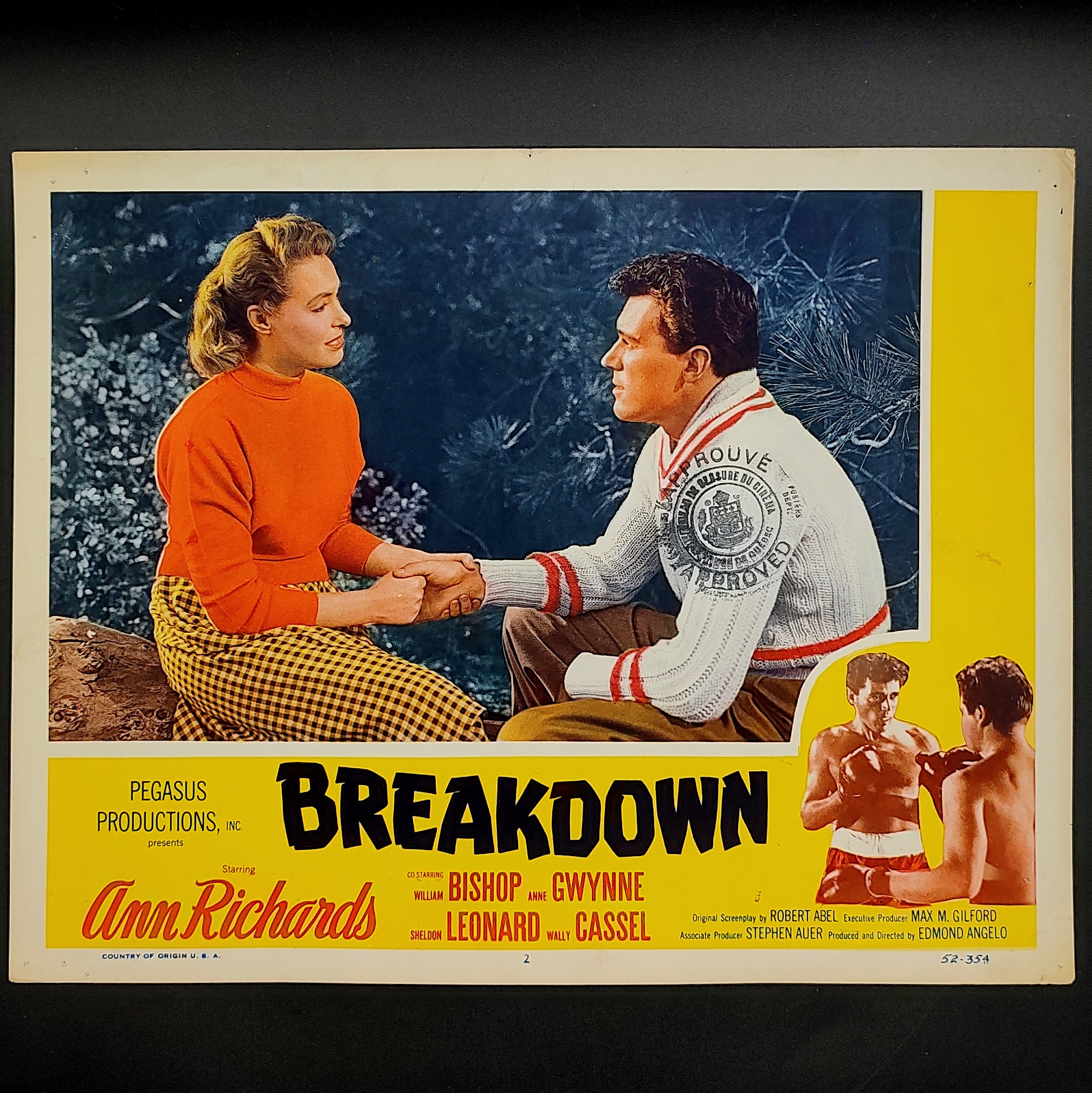 Breakdown 1952 Lobby Card - Parry's Vintage