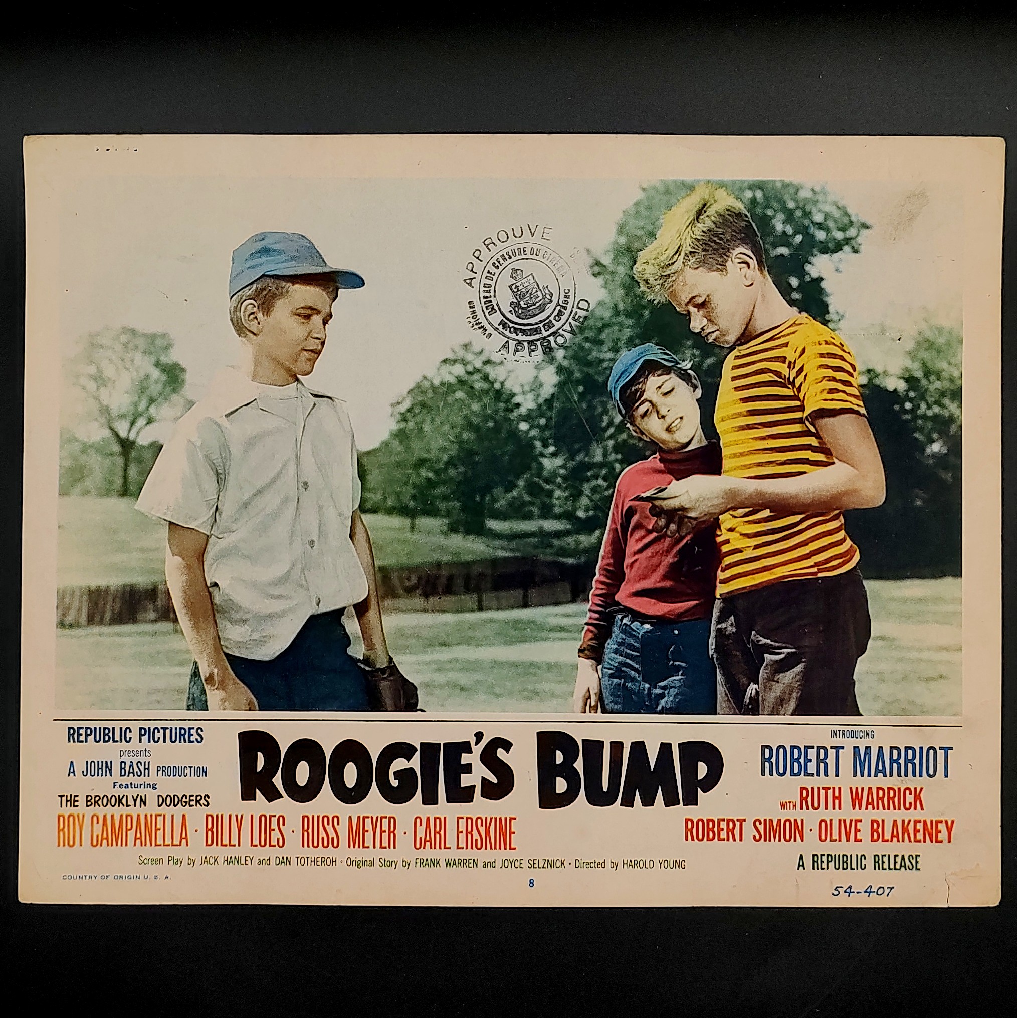 Roogie's Bump 1954 Lobby Card - Parry's Vintage
