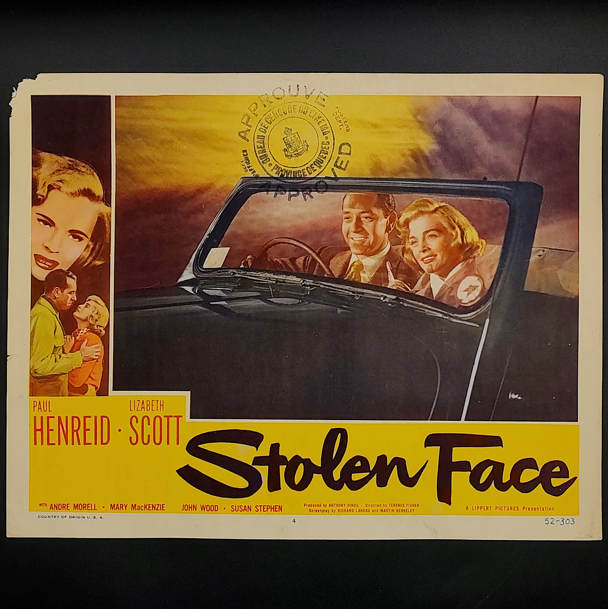 Stolen Face 1952 Lobby Card - Parry's Vintage