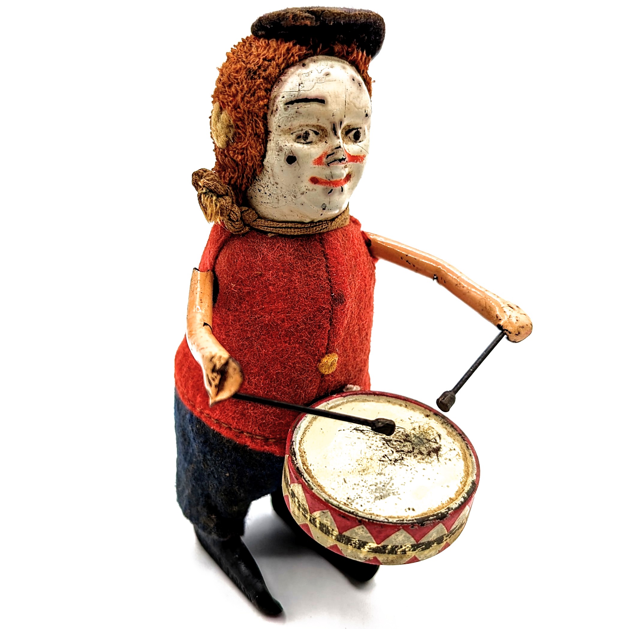 Schuco Clown Drummer Wind-Up Toy - Parry's Vintage