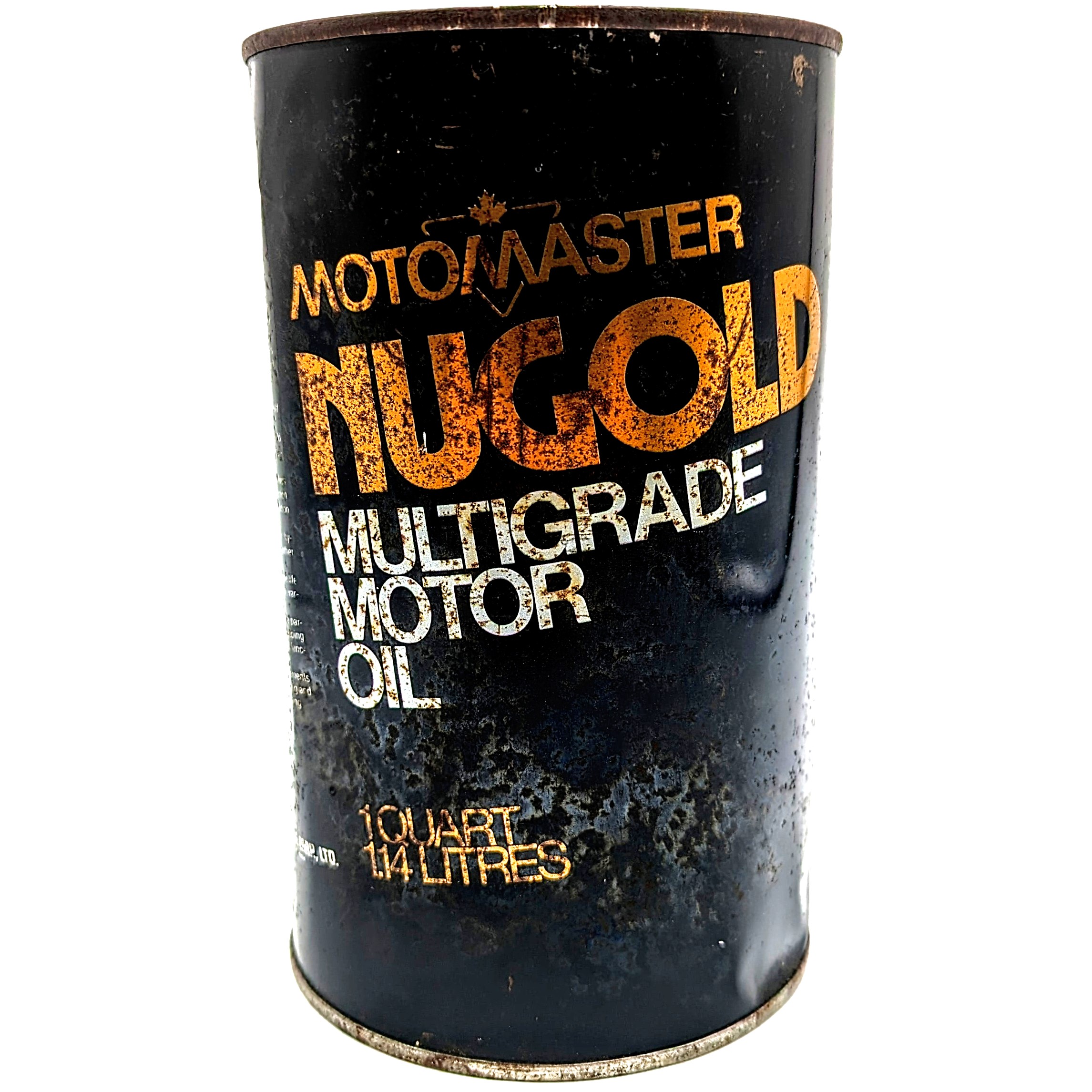 Motomaster Nugold Multigrade Motor Oil Quart Can - Parry's Vintage