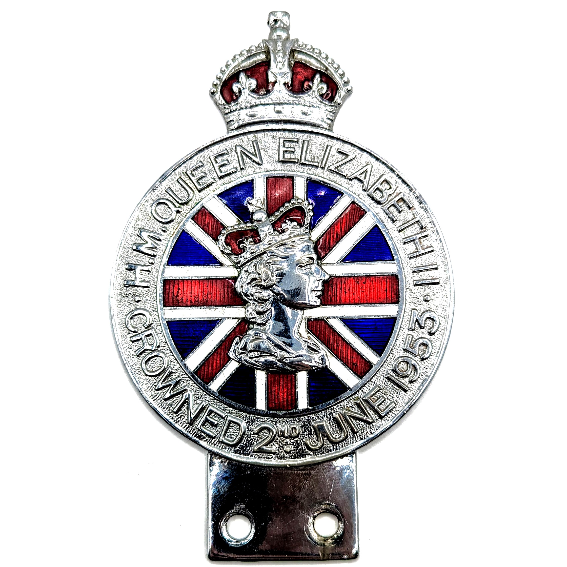 Queen Elizabeth Coronation Car Badge - Parry's Vintage