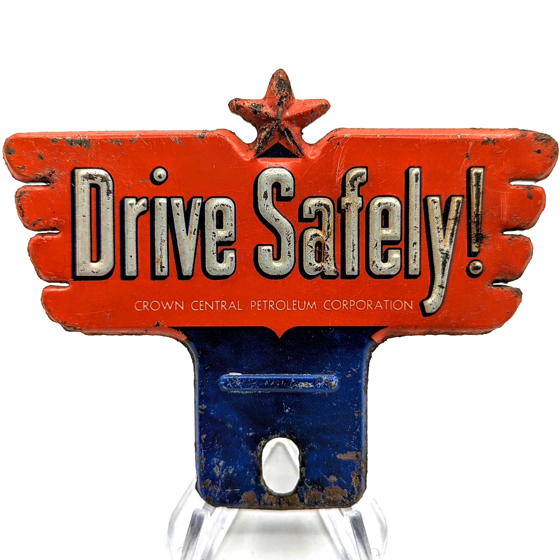 Crown Drive Safely License Plate Topper - Parry's Vintage