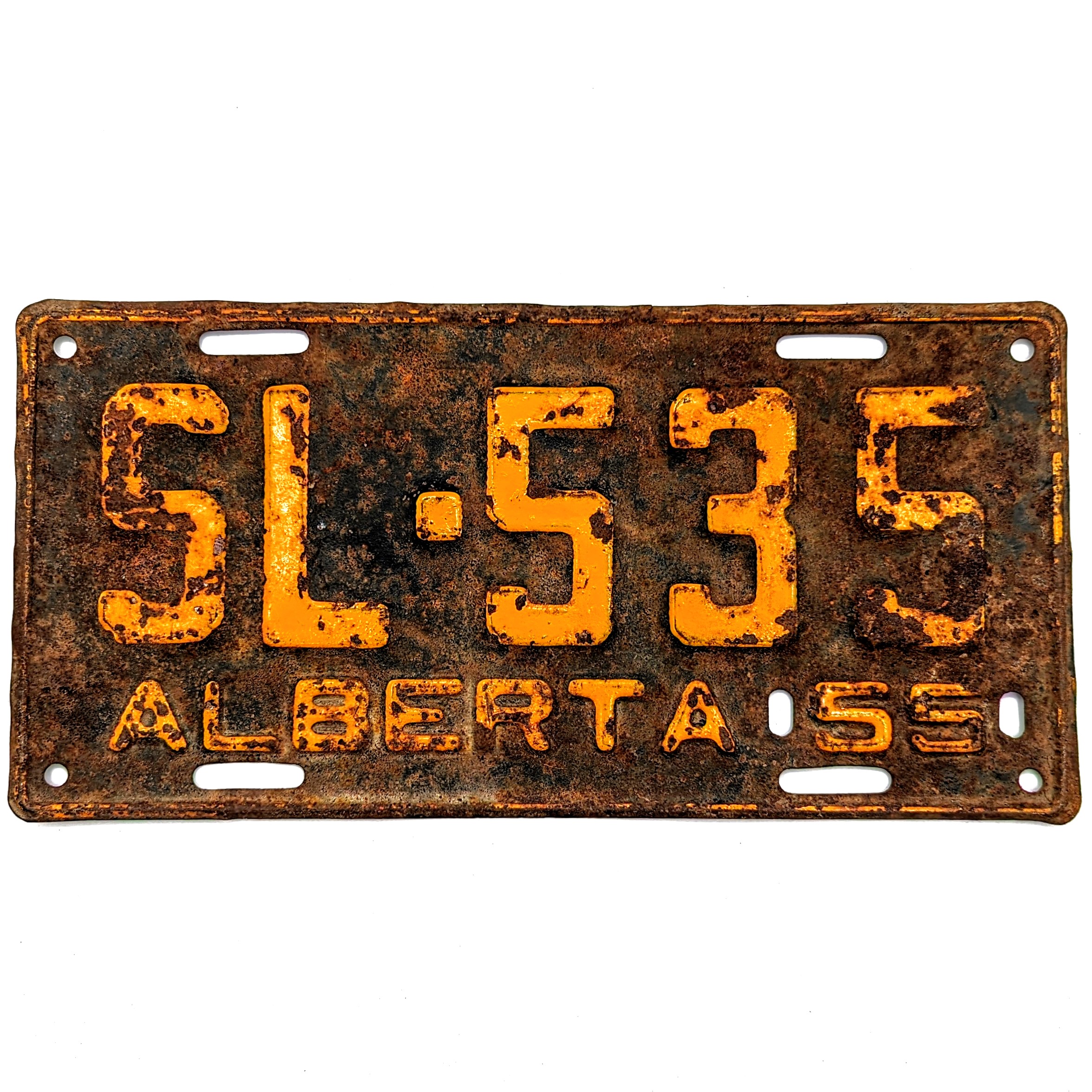 1955 Alberta License Plate - Parry's Vintage