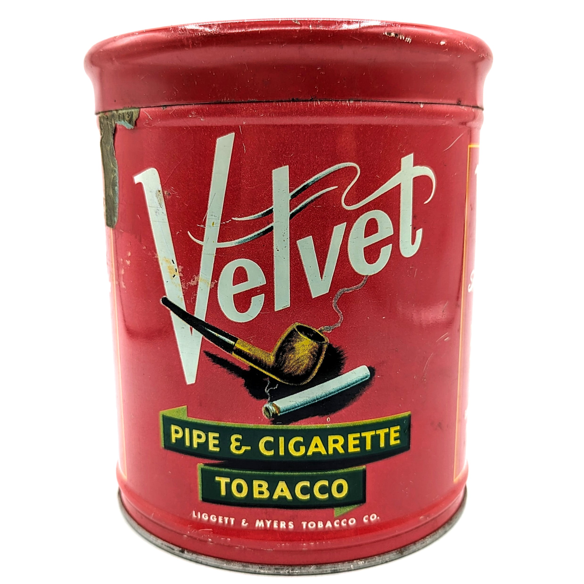 Velvet Pipe & Cigarette Tobacco Tin - Parry's Vintage