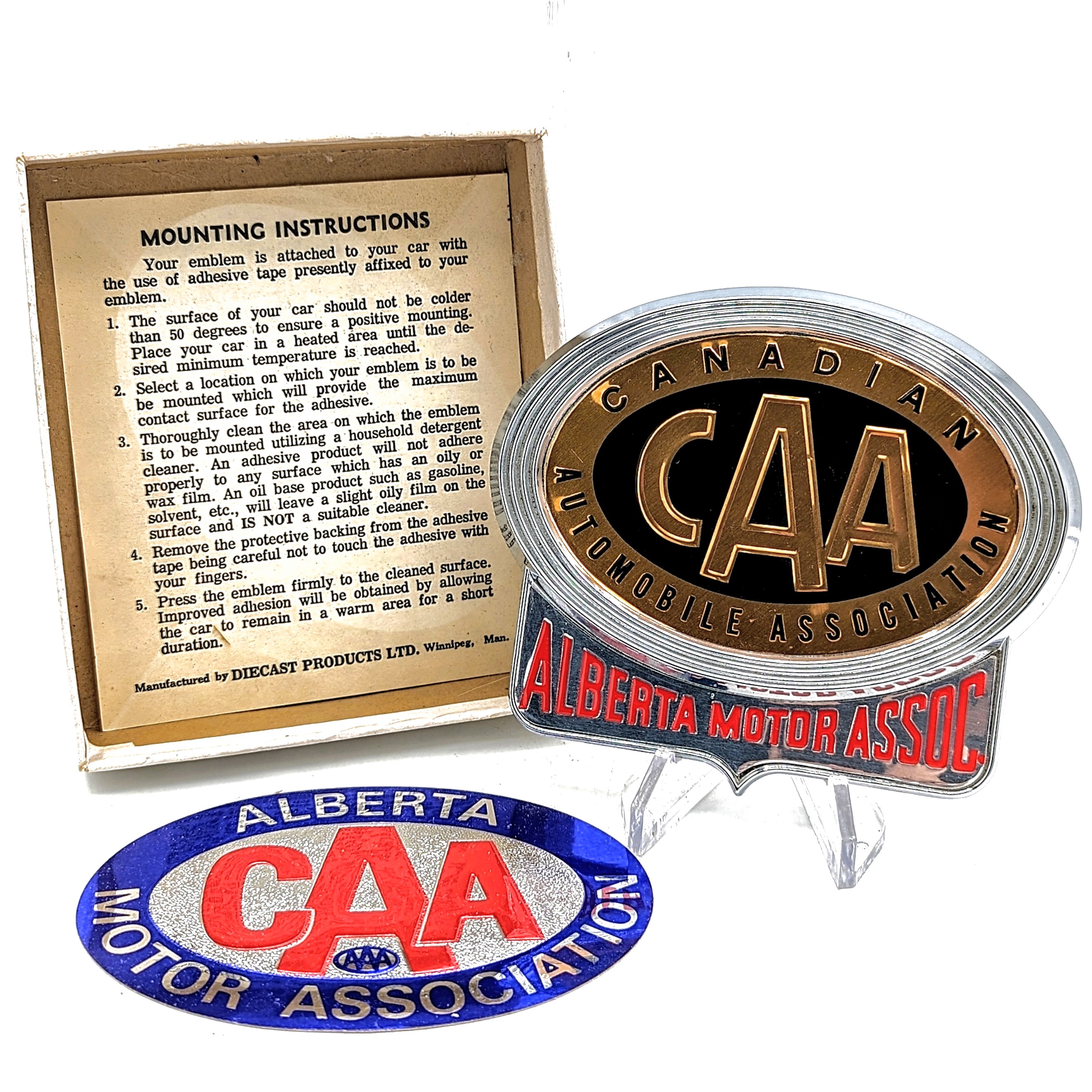 CAA Alberta Motor Association Car Badge - Parry's Vintage