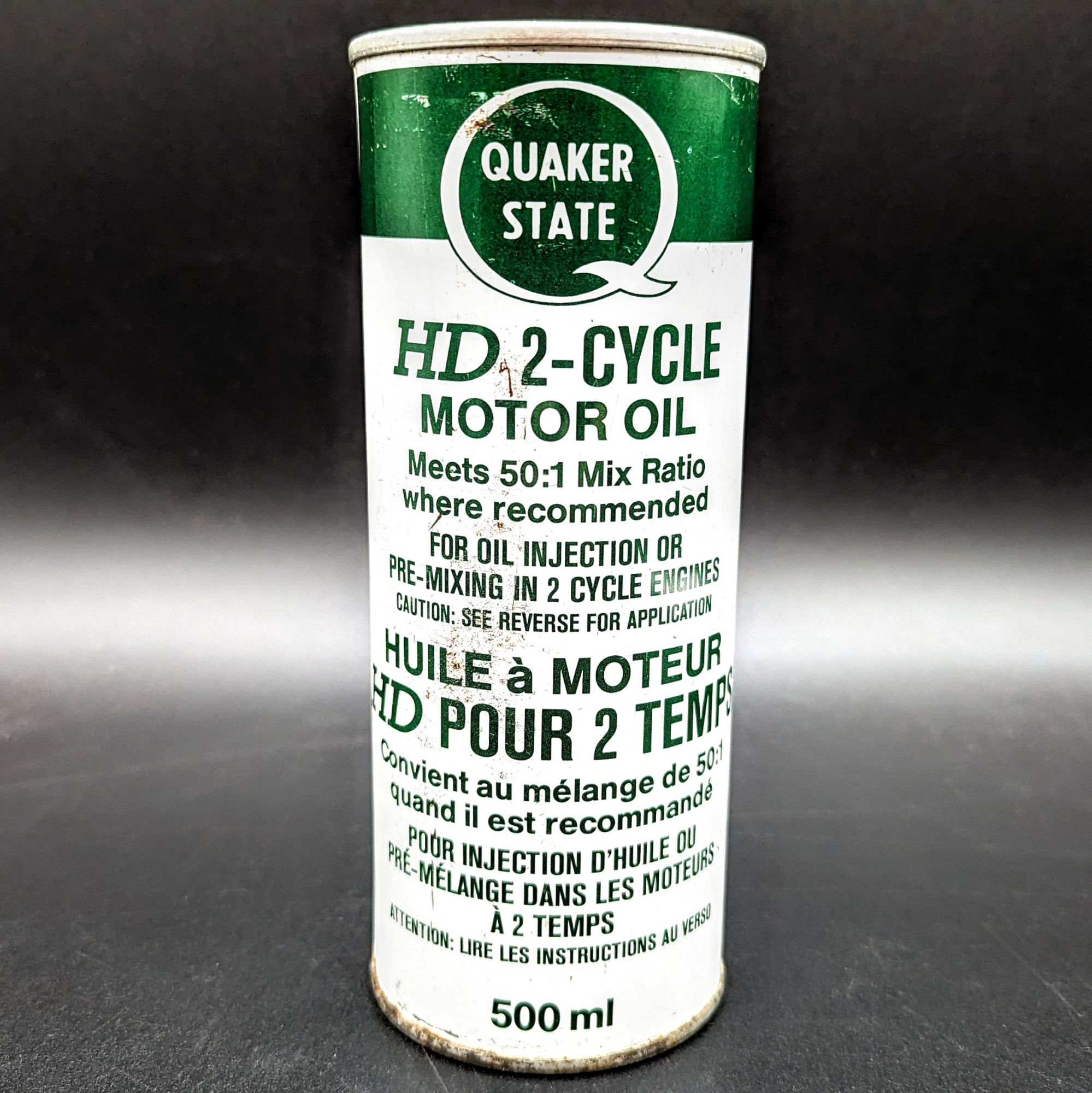 Quaker State HD 2-Cycle Motor Oil Can - Parry's Vintage