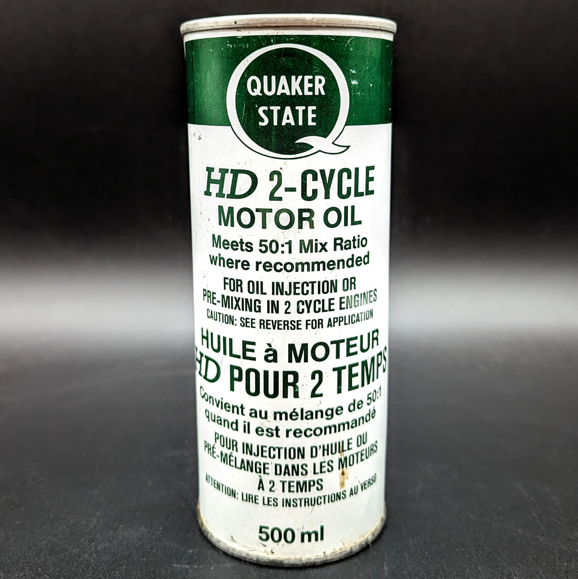 Quaker State HD 2-Cycle Motor Oil Can - Parry's Vintage