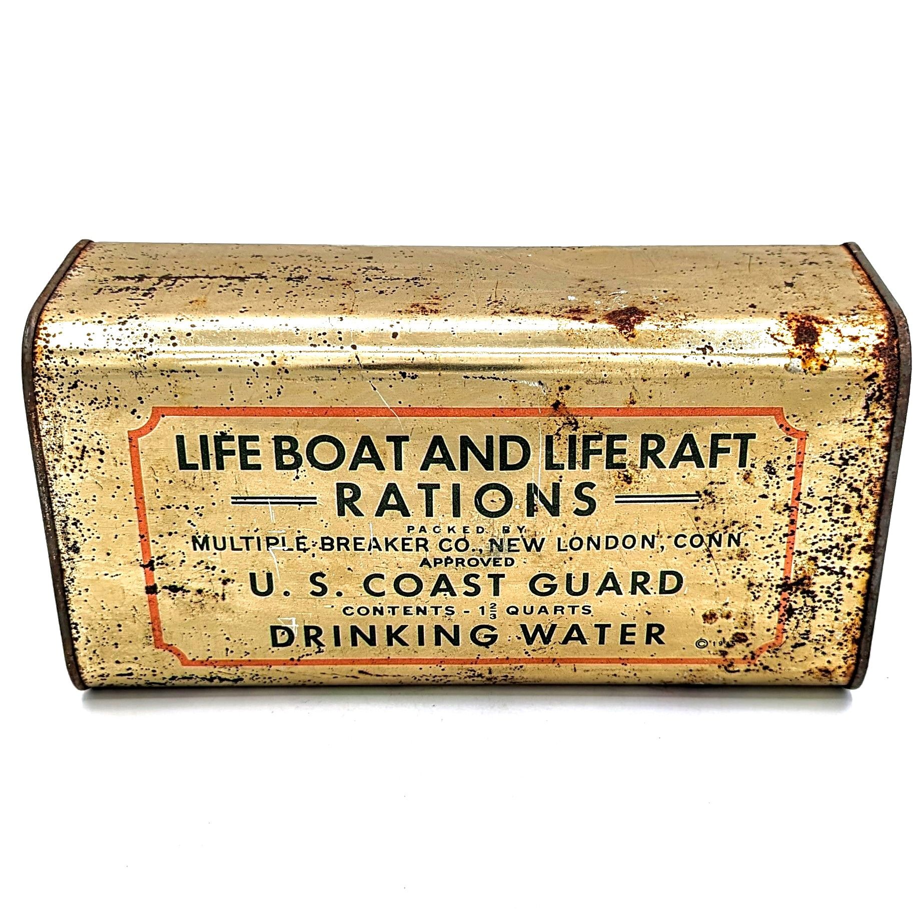 1945 U.S. Coast Guard Drinking Water Ration Can - Parry's Vintage