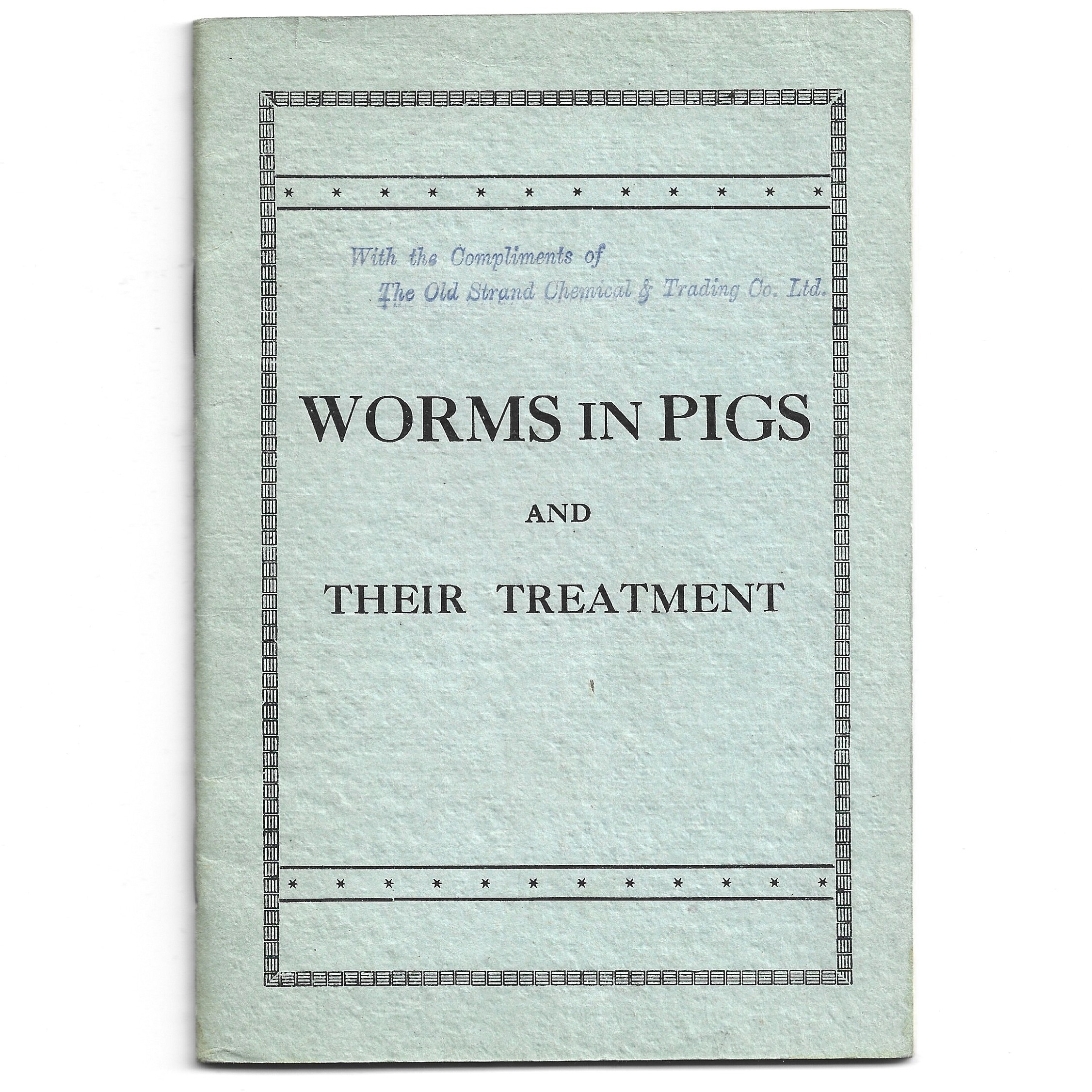 Worms in Pigs and Their Treatment Publication - Parry's Vintage