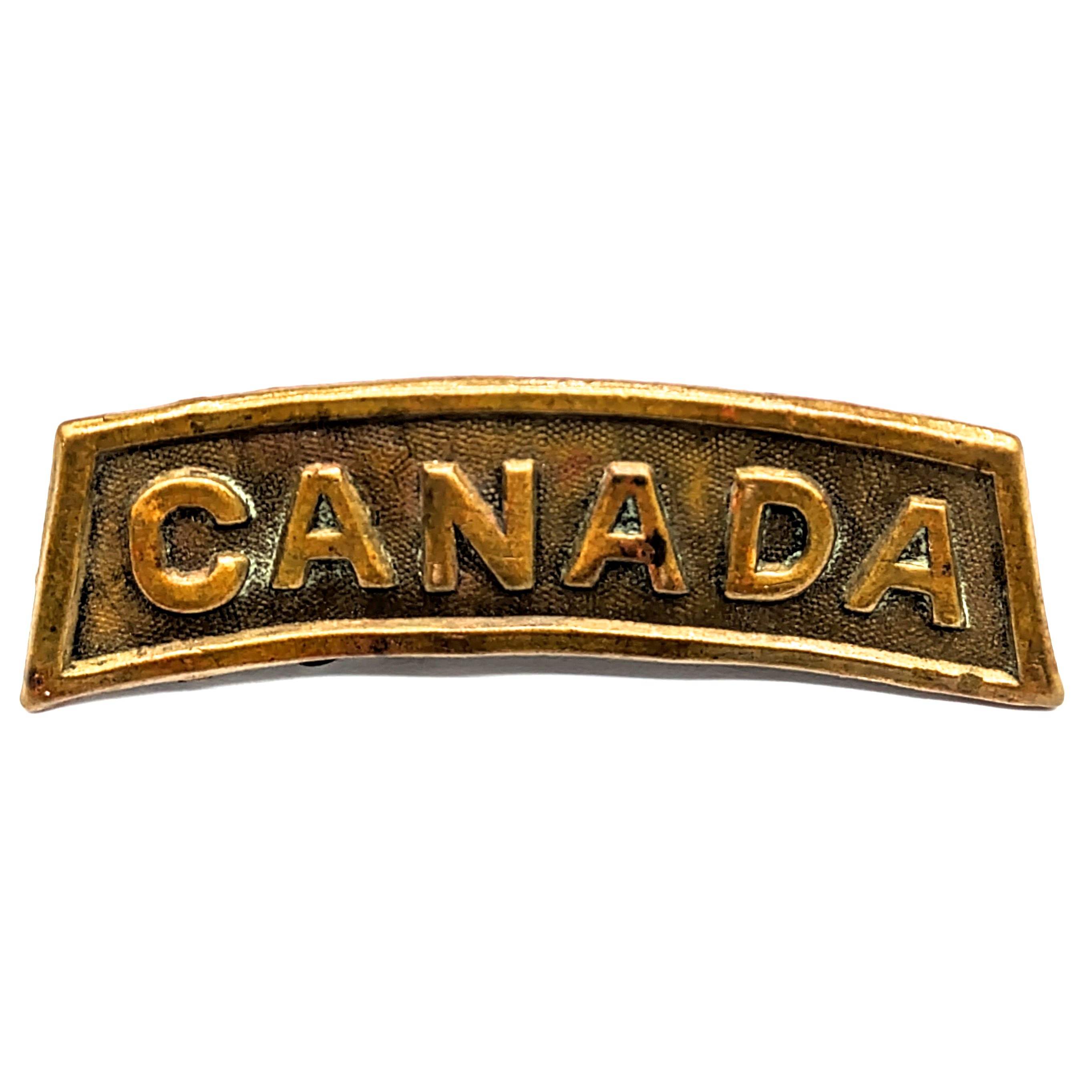 WWI CEF Canada Shoulder Title Badge - Caron Bros - Parry's Vintage
