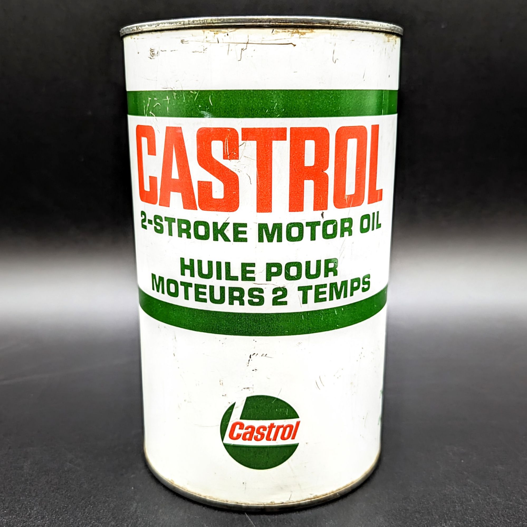 Castrol 2-Stroke Motor Oil Quart Can - Parry's Vintage