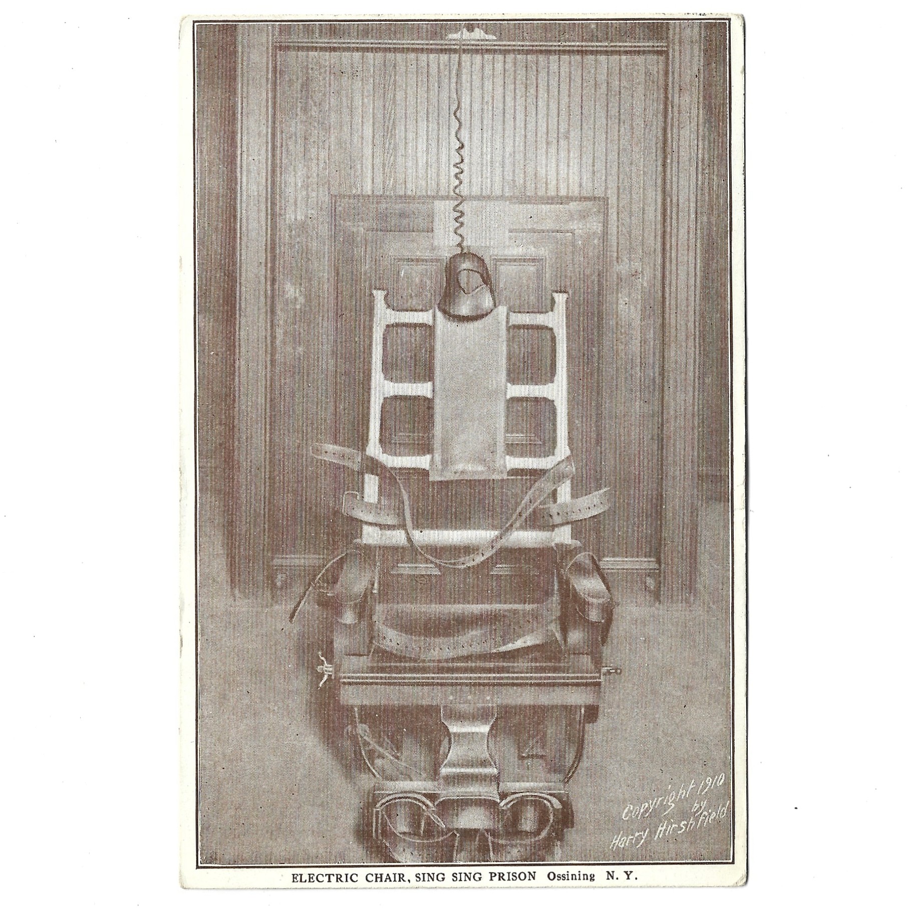 Electric Chair Sing Sing Prison Postcard - Parry's Vintage