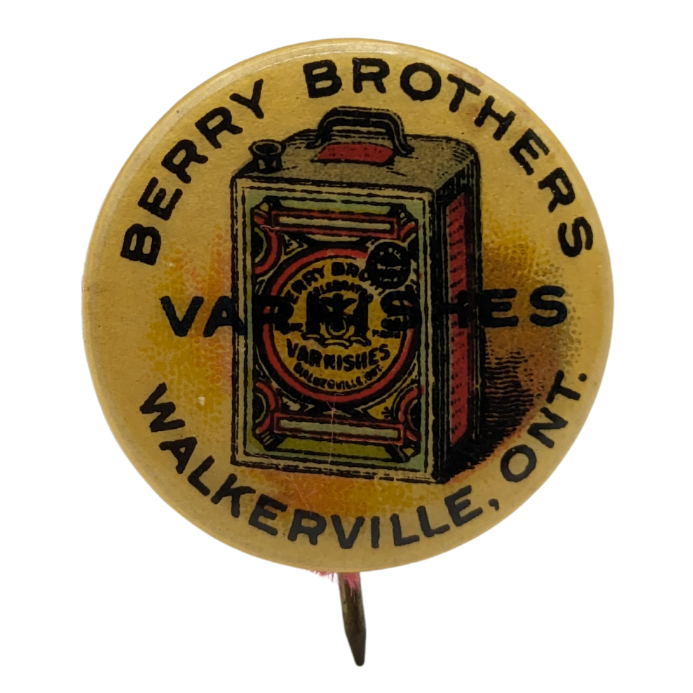 Berry Brothers Varnishes Pinback - Parry's Vintage