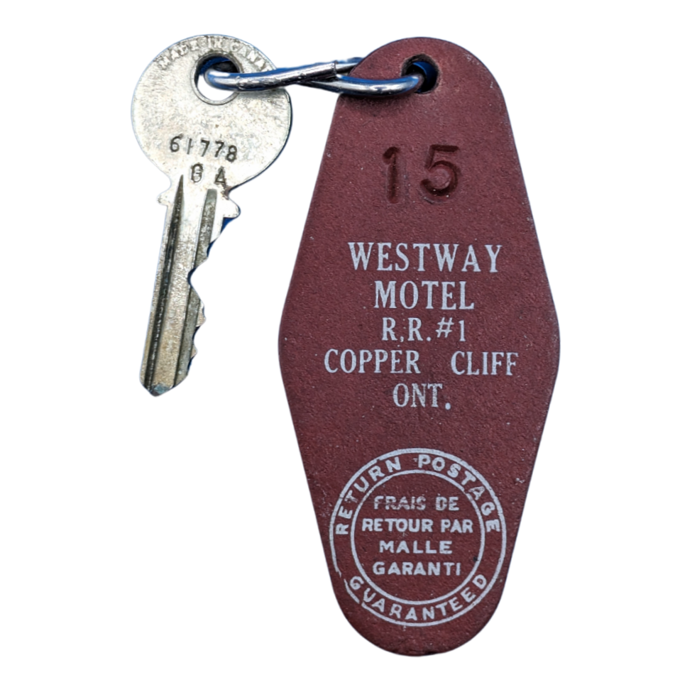Westway Motel Key Fob - Copper Cliff ON - Parry's Vintage