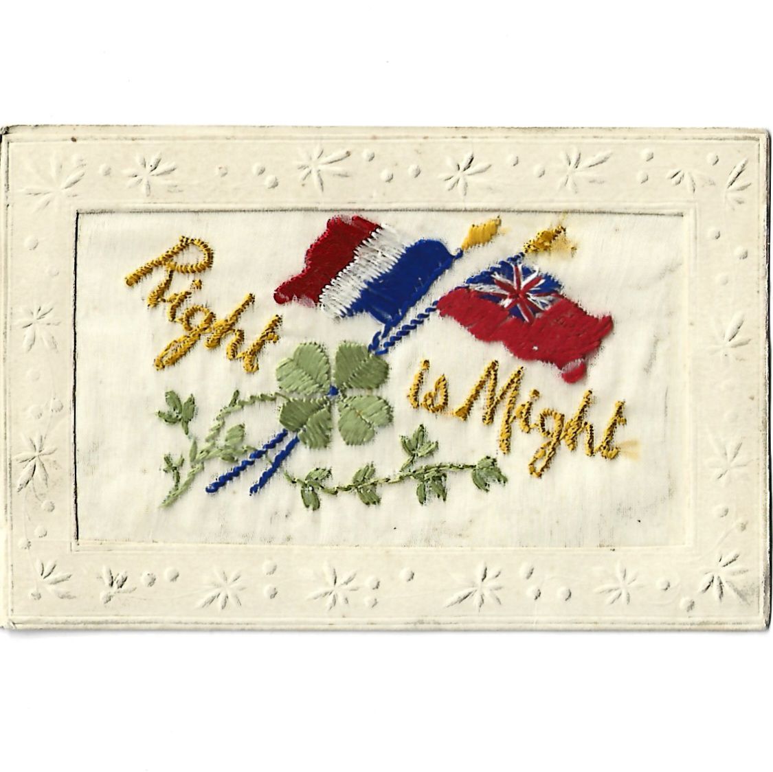 "Right is Might" Military Postcard - Parry's Vintage